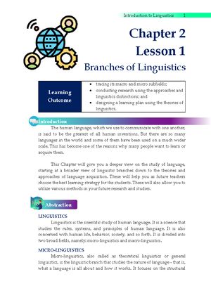 Chapter 1 Lesson 2 Nature and Characteristics of Language - Lesson 2 ...