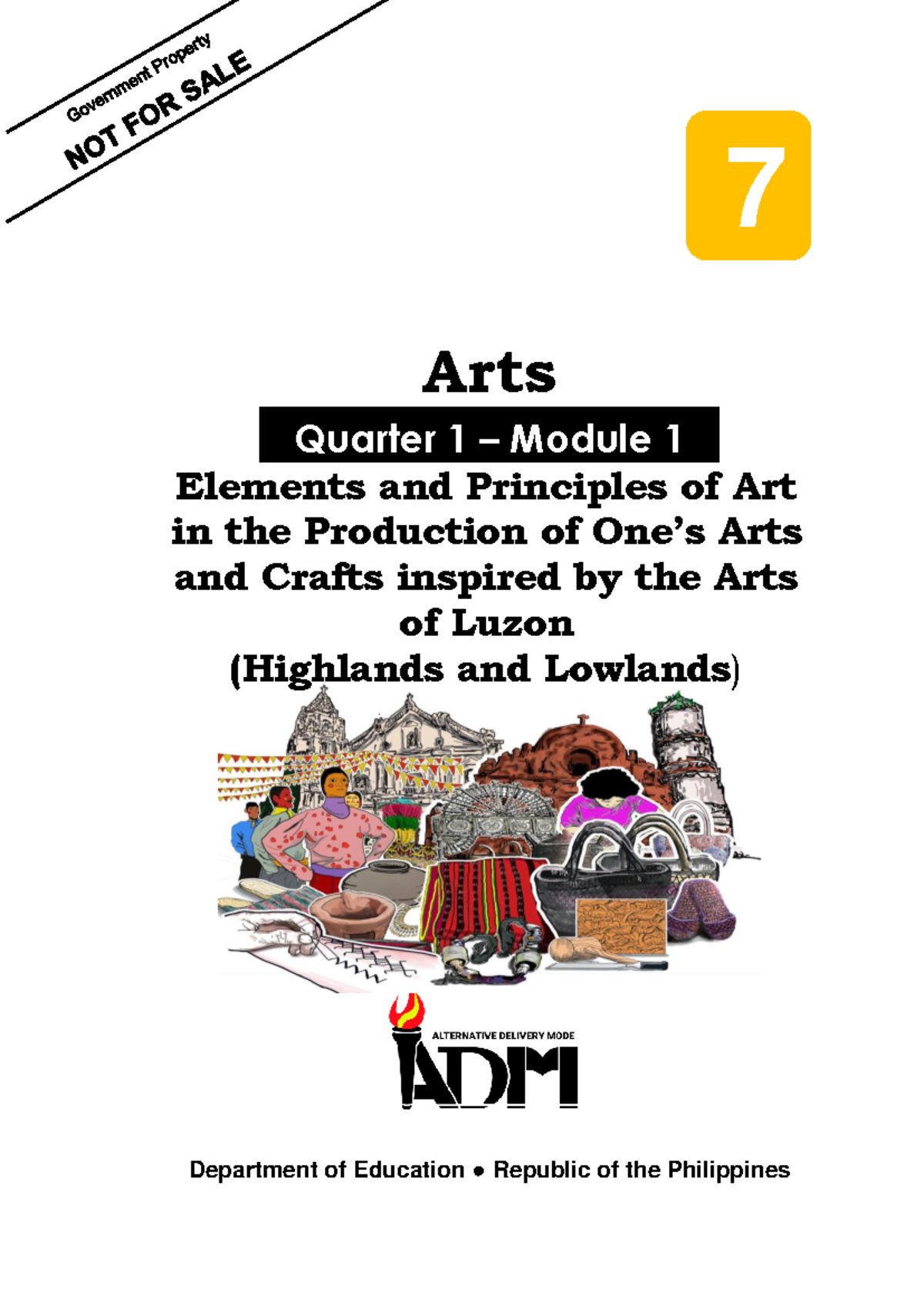 ARTS7 Q1 M1 V2 - Arts 7 - Arts Elements and Principles of Art in the ...