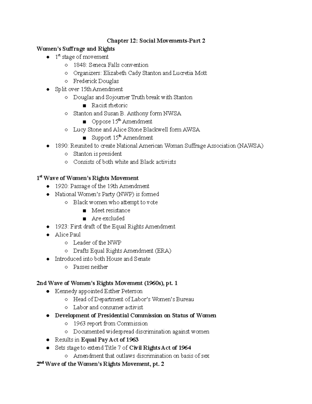 Chapter 12 Social Movements-Part 2 - Chapter 12: Social Movements-Part ...
