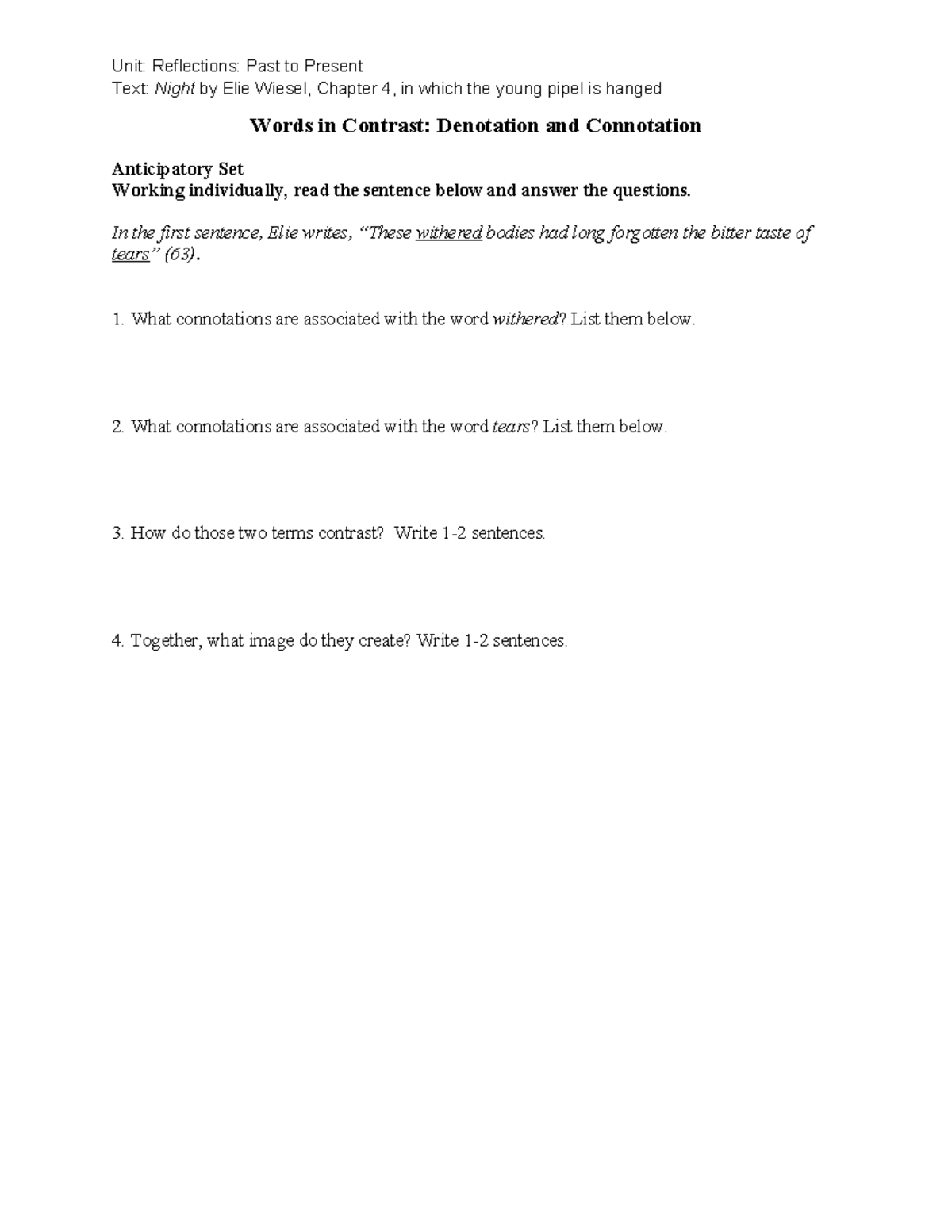 Young Pipel Hanged Student Copy - Unit: Reflections: Past to Present ...