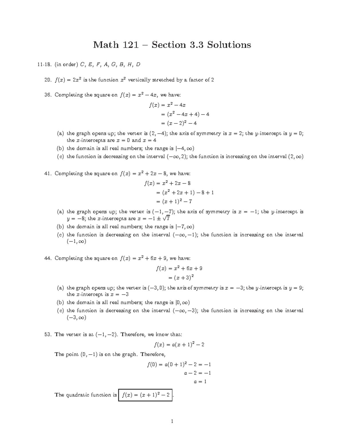 Math 121 - Homework Solutions 3.3 - Math 121 Section 3 Solutions (in ...