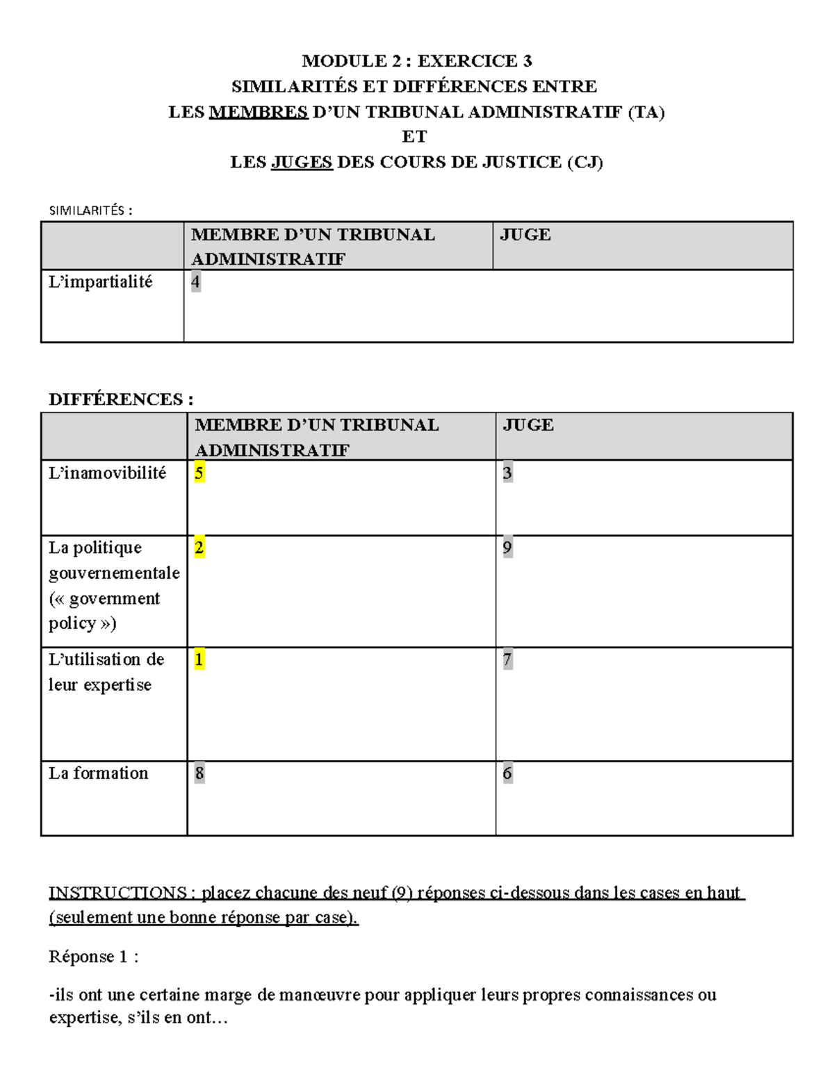 7-ADM-M2-E3- Membres TA et CJ-E - MODULE 2 : EXERCICE 3 SIMILARITÉS ET ...