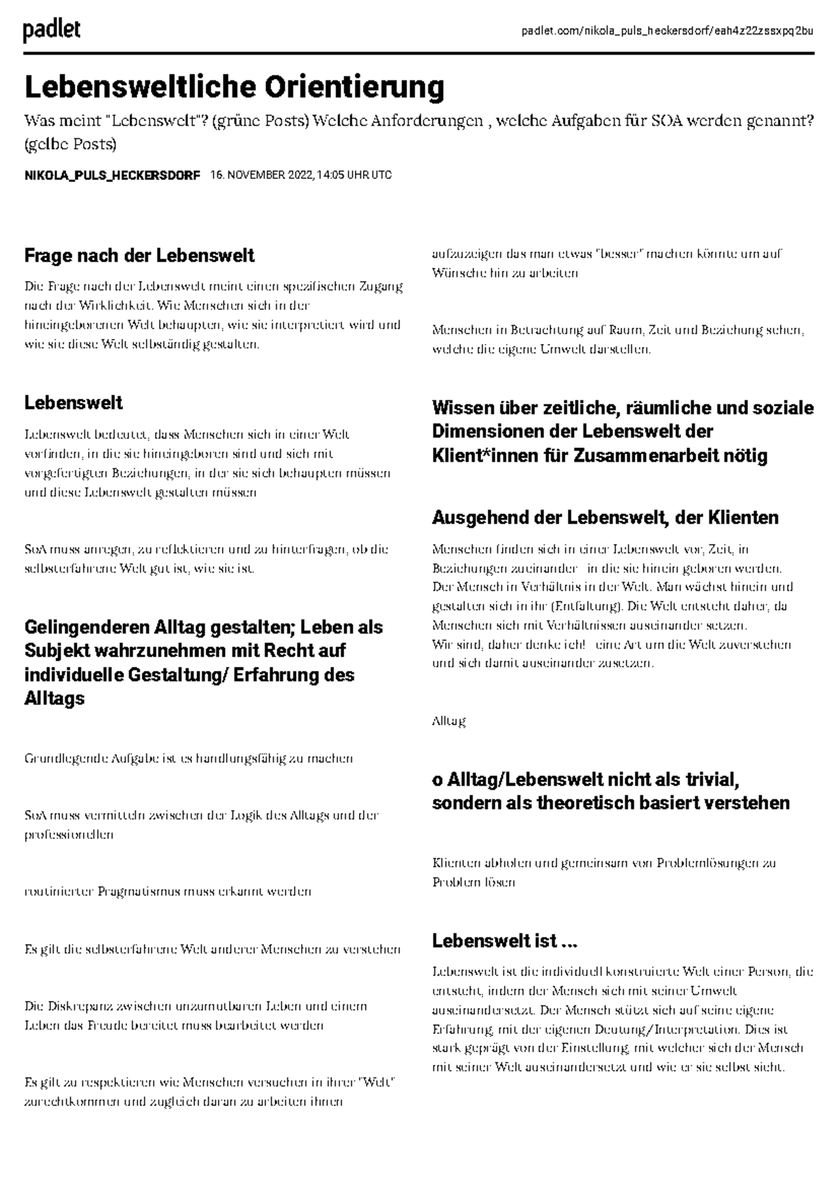 Padlet-Lebenswelt Notizen zum Vortrag von Thiersch - padlet/nikola_puls ...