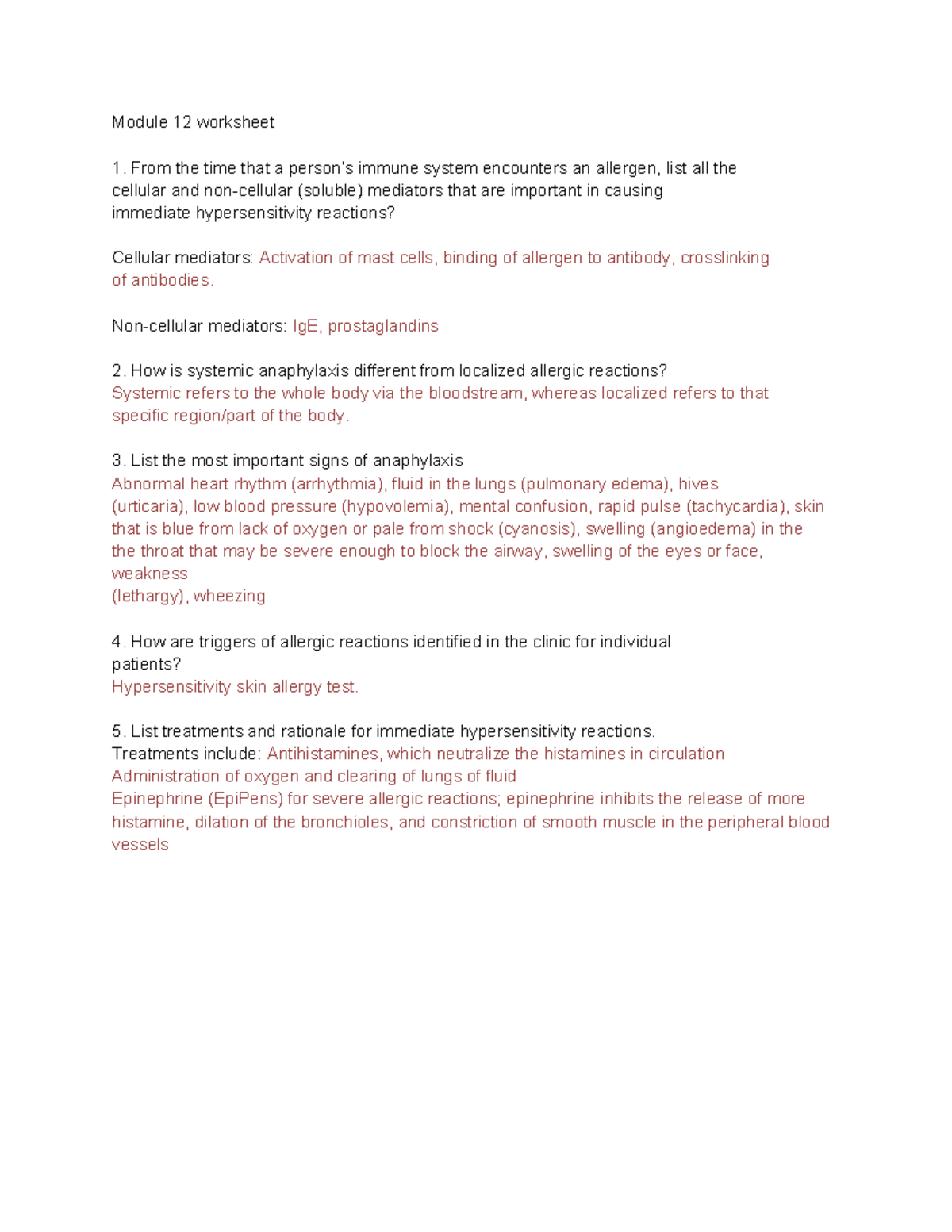 Module 12 worksheet - Module 12 worksheet From the time that a person’s ...
