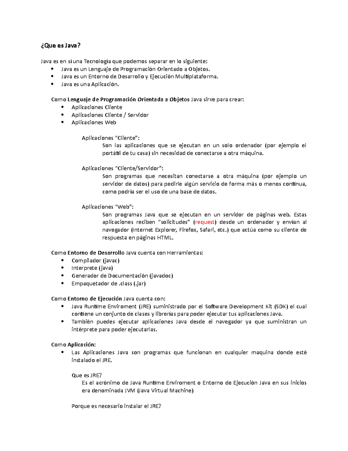 Java y conocimientos basicos de Poo para universidad con bases teoricas ...