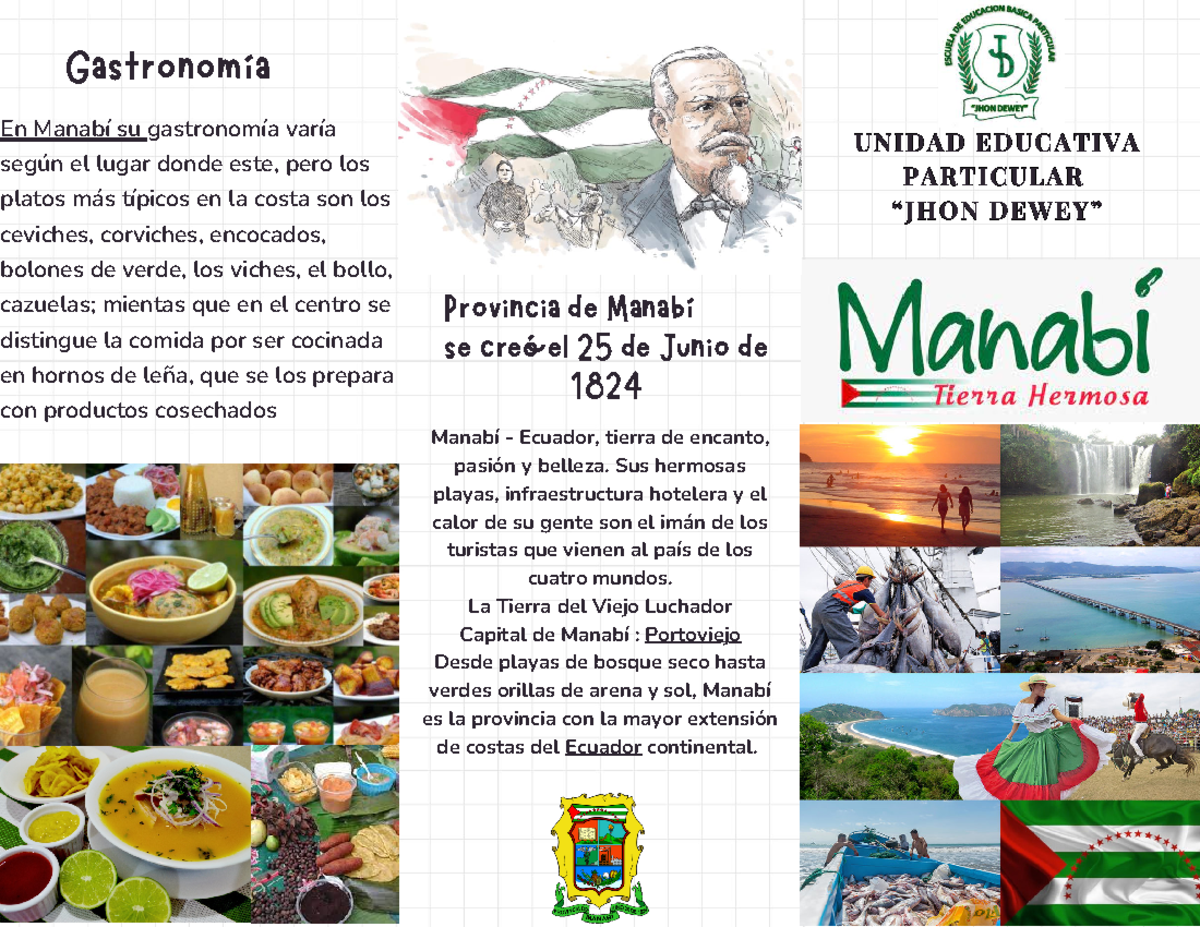 Tríptico Manabí - Manabí - Ecuador, tierra de encanto, pasión y belleza ...