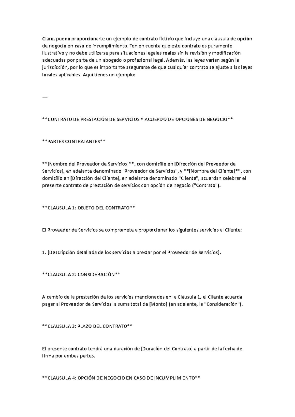 1 - ..................... - Claro, puedo proporcionarte un ejemplo de ...