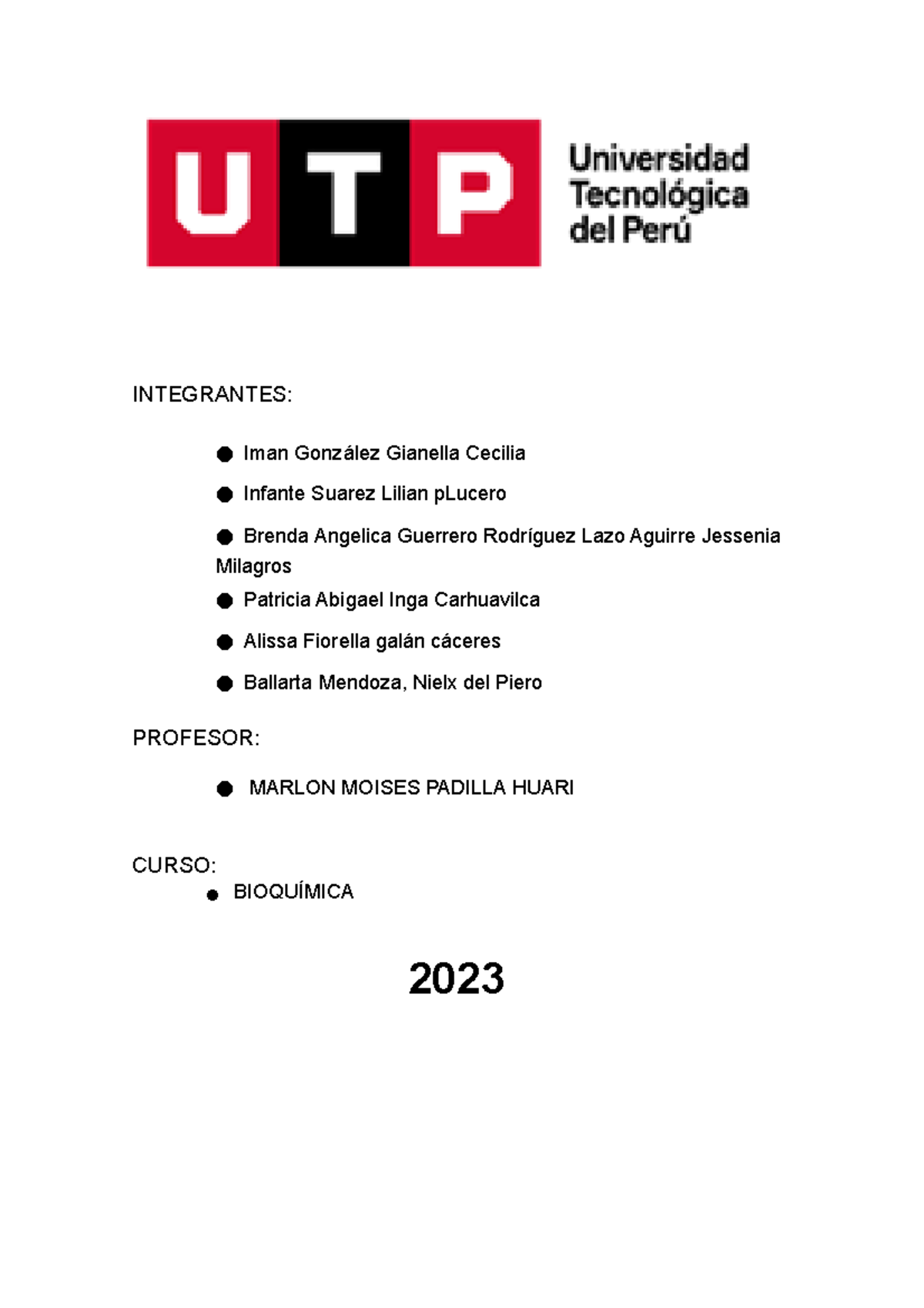 Lectura DPG5 Semana 9 - Practica - INTEGRANTES: Iman González Gianella ...