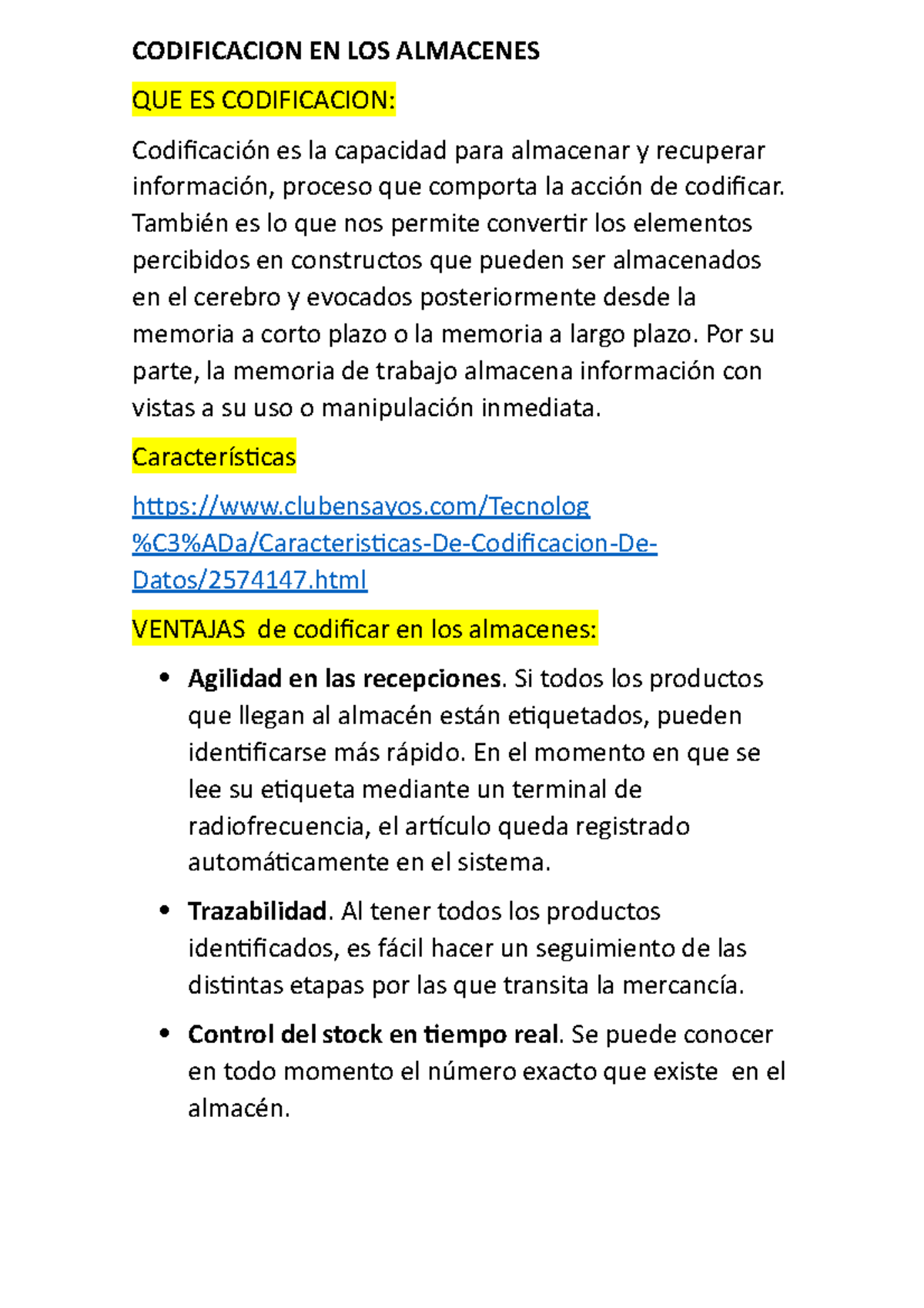Codificacion EN LOS Almacenes - CODIFICACION EN LOS ALMACENES QUE ES ...