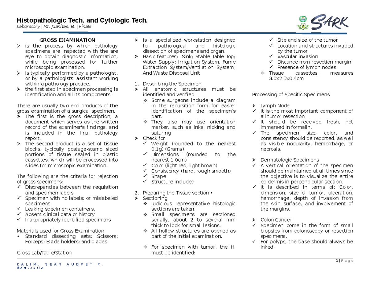 Histopath Lab - UNOFFICIAL - Histopathologic Tech. and Cytologic Tech ...