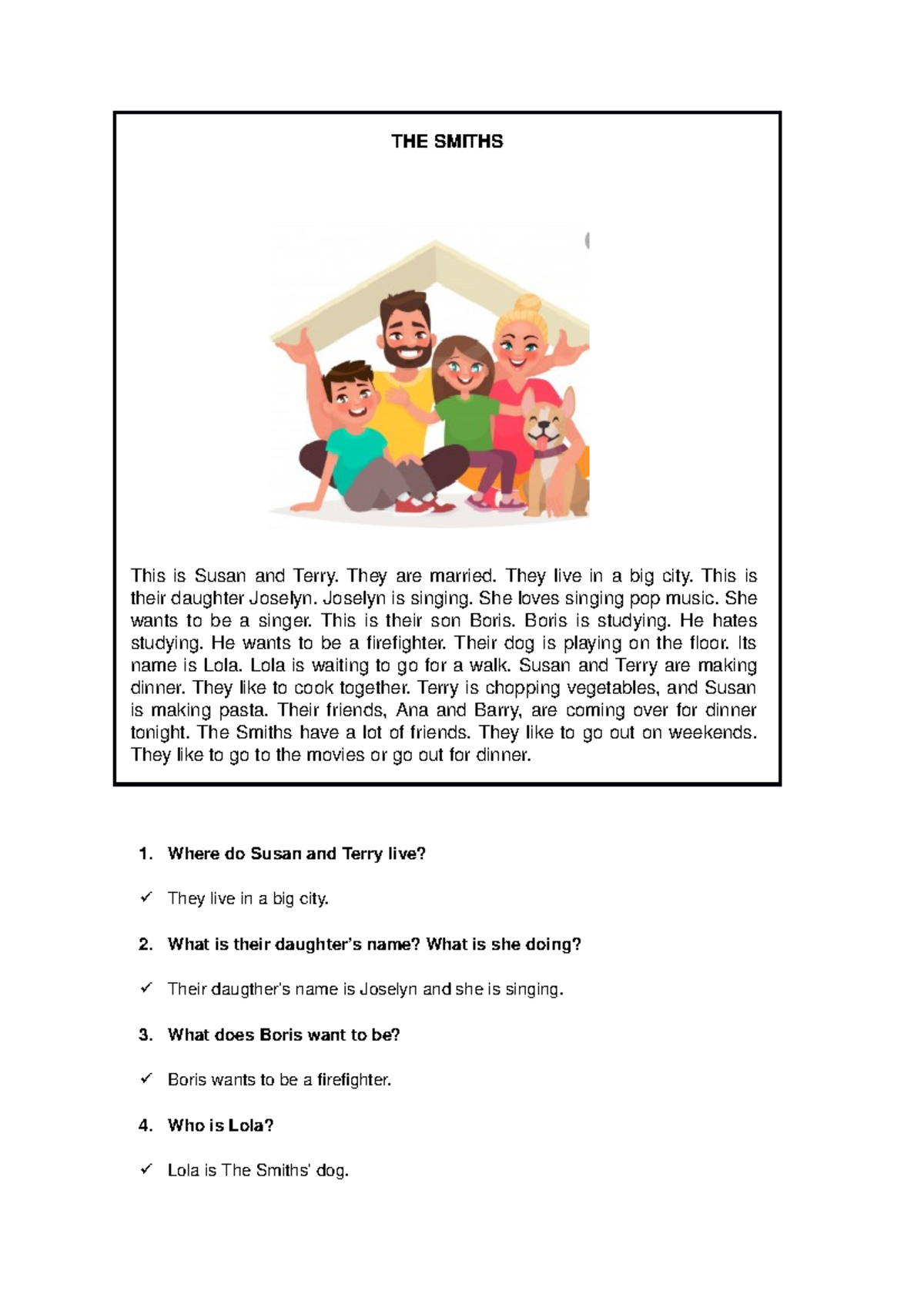 S12 - Inglés (Leyendo un texto - Los Smith) - THE SMITHS This is Susan ...