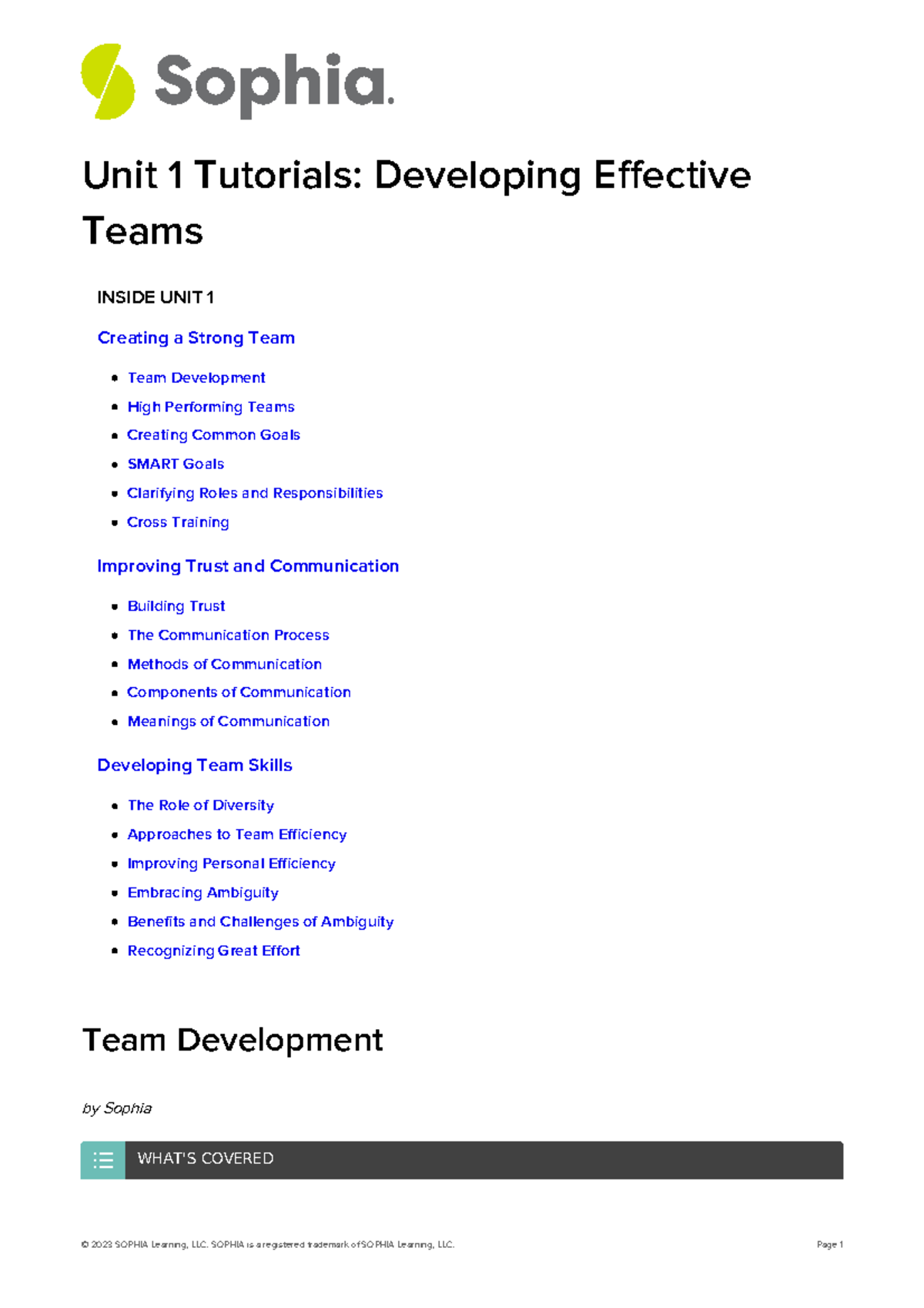 Unit 1 tutorials developing effective teams - Unit 1 Tutorials ...