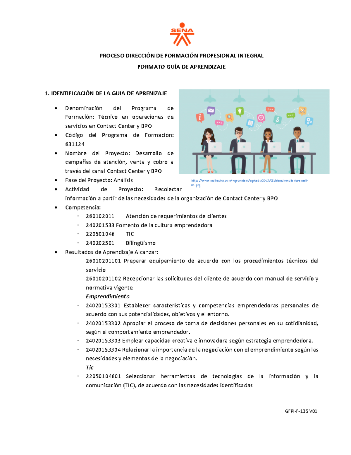 GFPI-F-019 Guia N°01 Contact - PROCESO DIRECCIÓN DE FORMACIÓN PROFESIONAL INTEGRAL FORMATO GUÍA ...