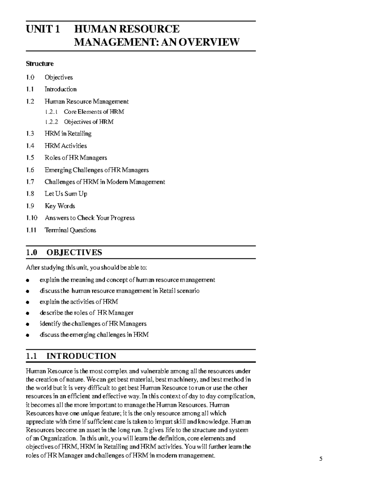 Unit-1 - Hotel Management - Human Resource Management: An Overview UNIT ...