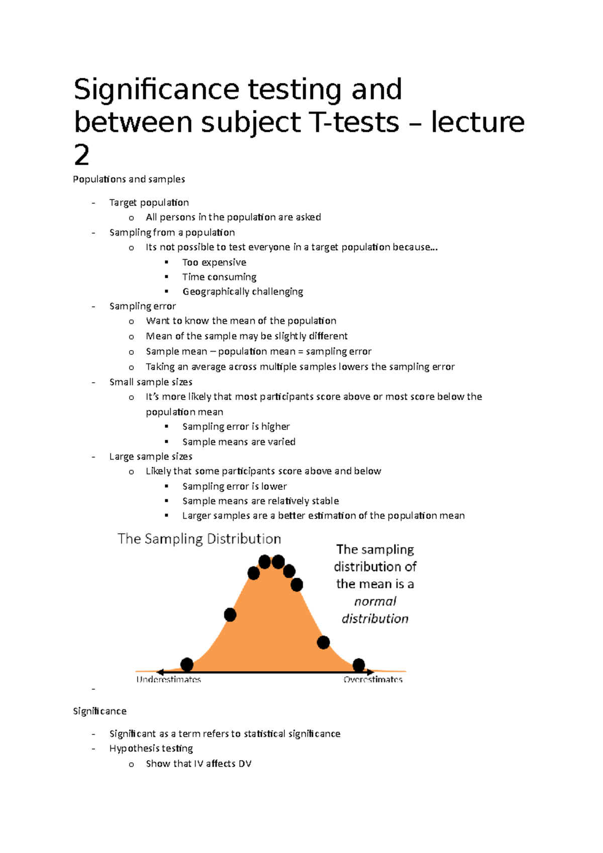 Significance testing and between subject tb3 - Significance testing and ...