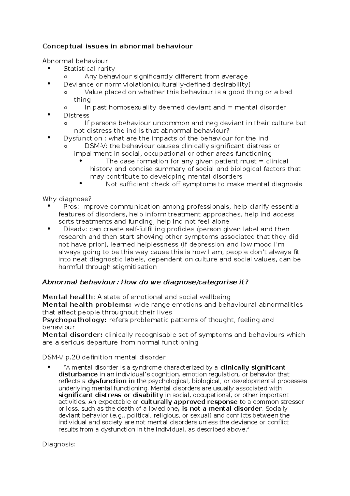 Lecture 1lecture. - Conceptual issues in abnormal behaviour Abnormal ...