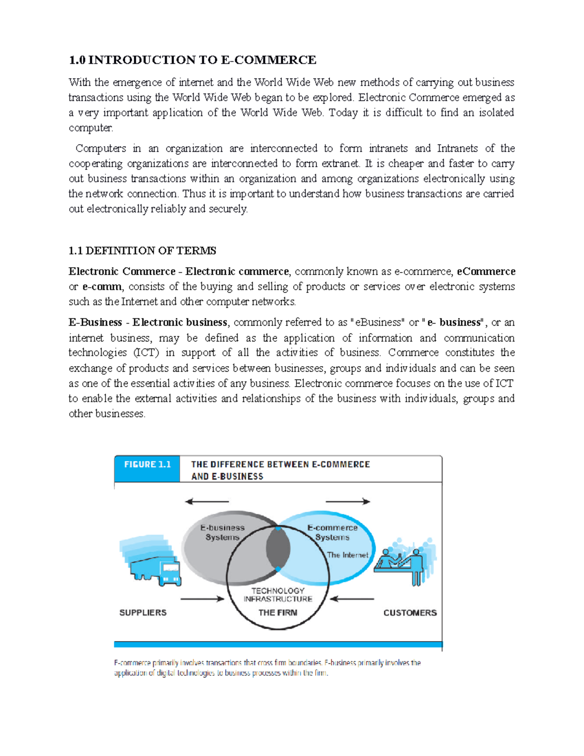 Part 1- Introduction to E-Commerce - 1 INTRODUCTION TO E-COMMERCE With ...
