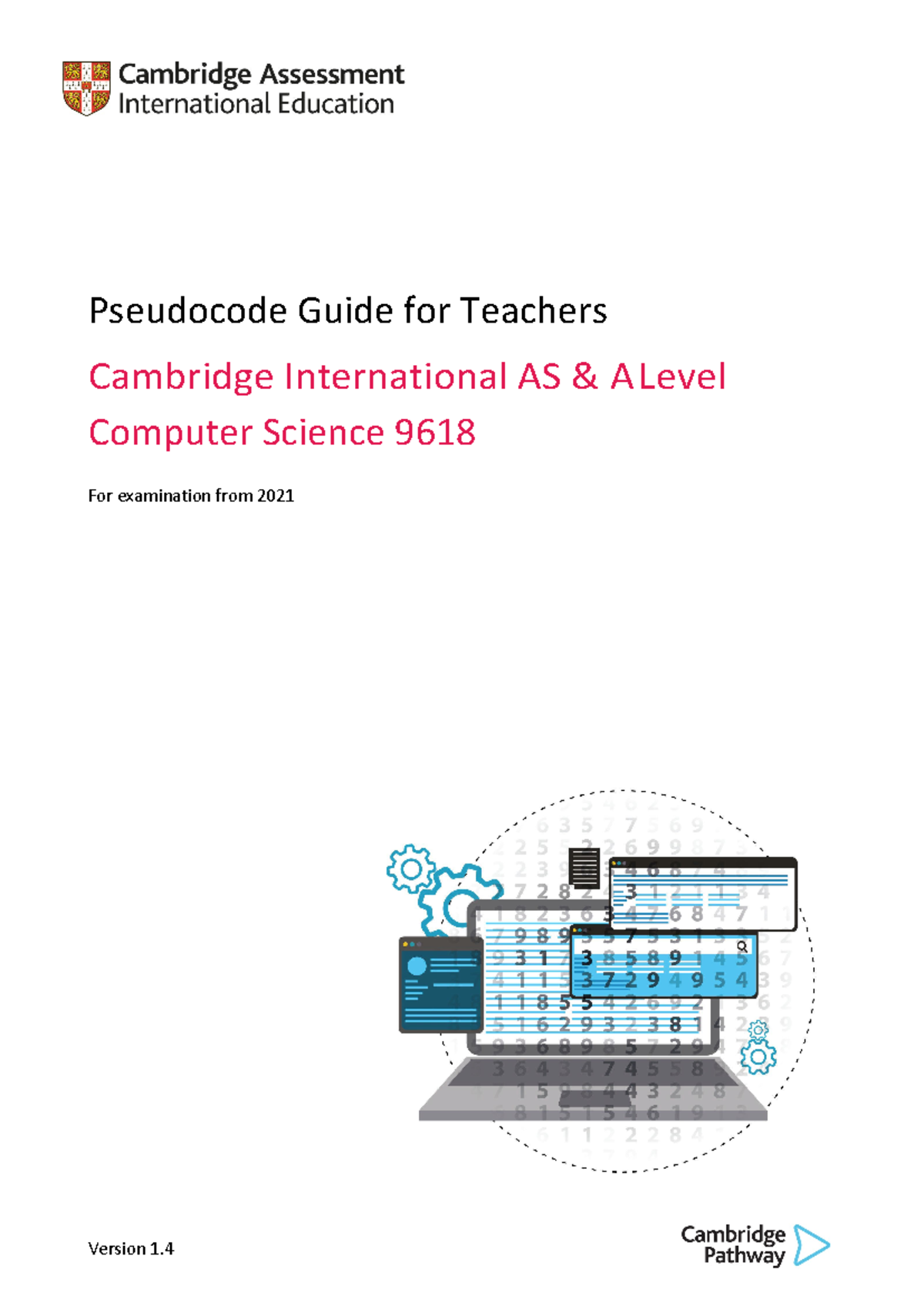 9618 y21 sg - accessible. - Pseudocode Guide for Teachers Cambridge International AS & A Level ...