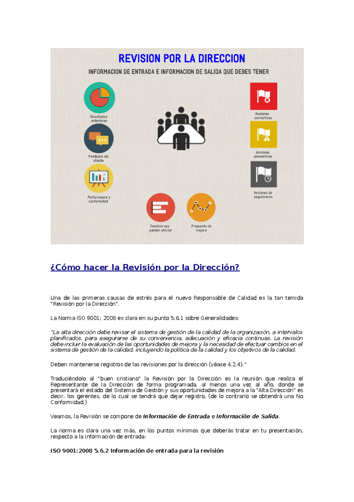 Cómo Hacer La Revisión Por La Dirección ¿cómo Hacer La Revisión Por