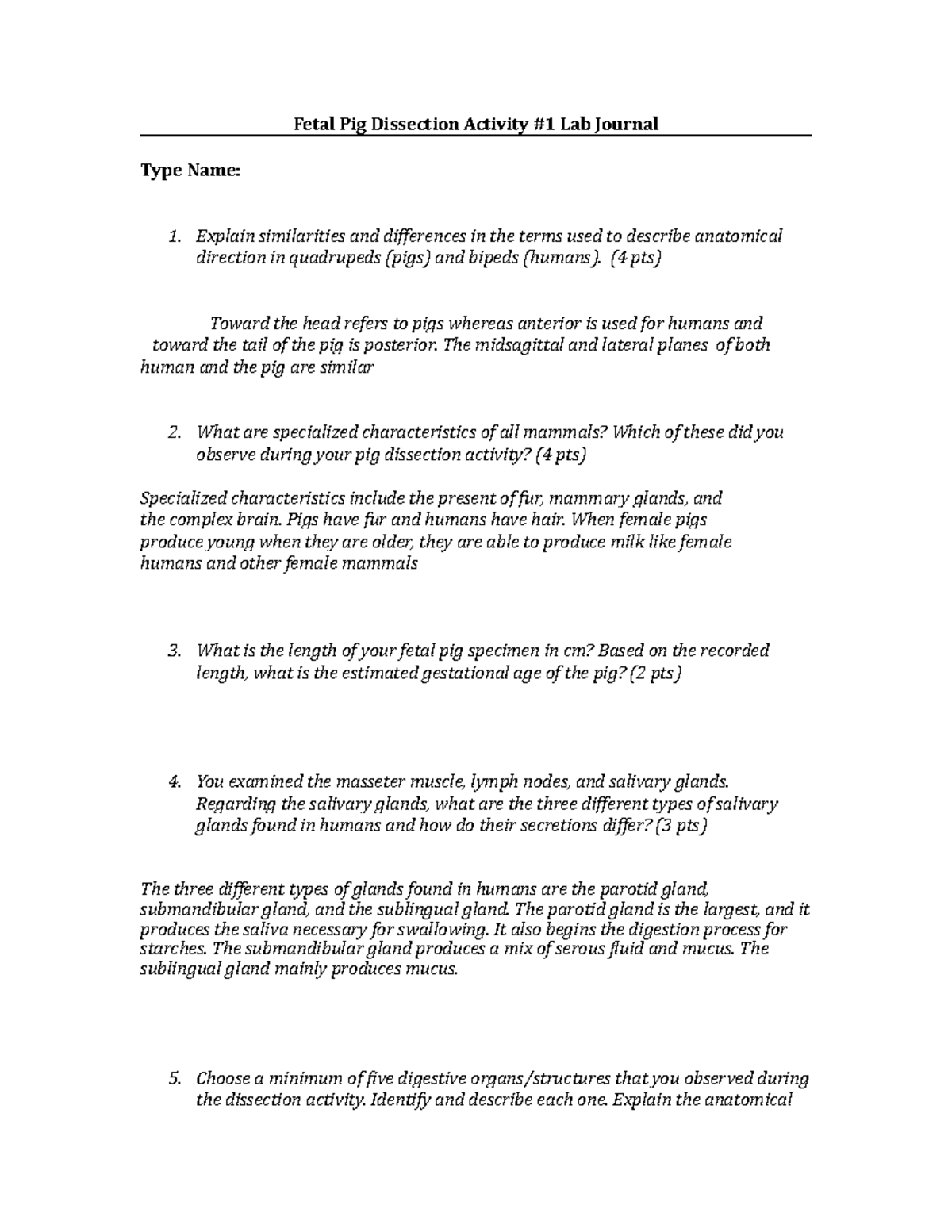  Pig Dissection Lab Report Pig Dissection Lab Report 2022 11 17