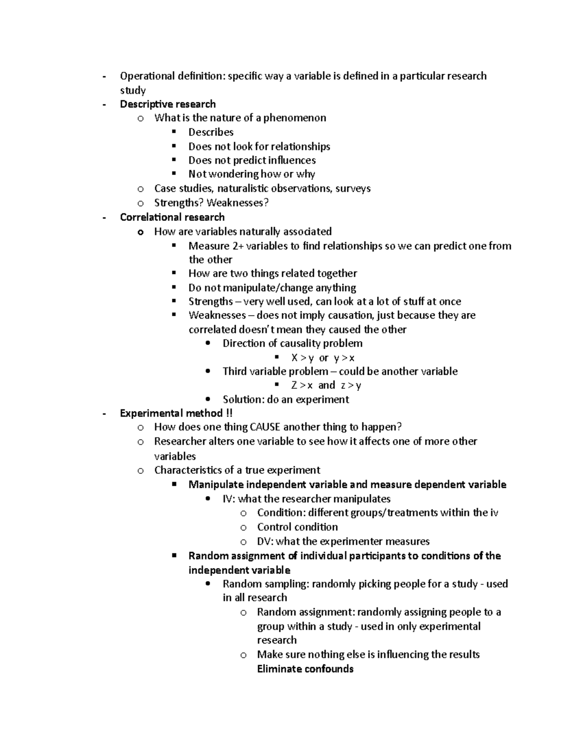 Exam 2 - Dr. Brown-Kramer - Operational definition: specific way a ...