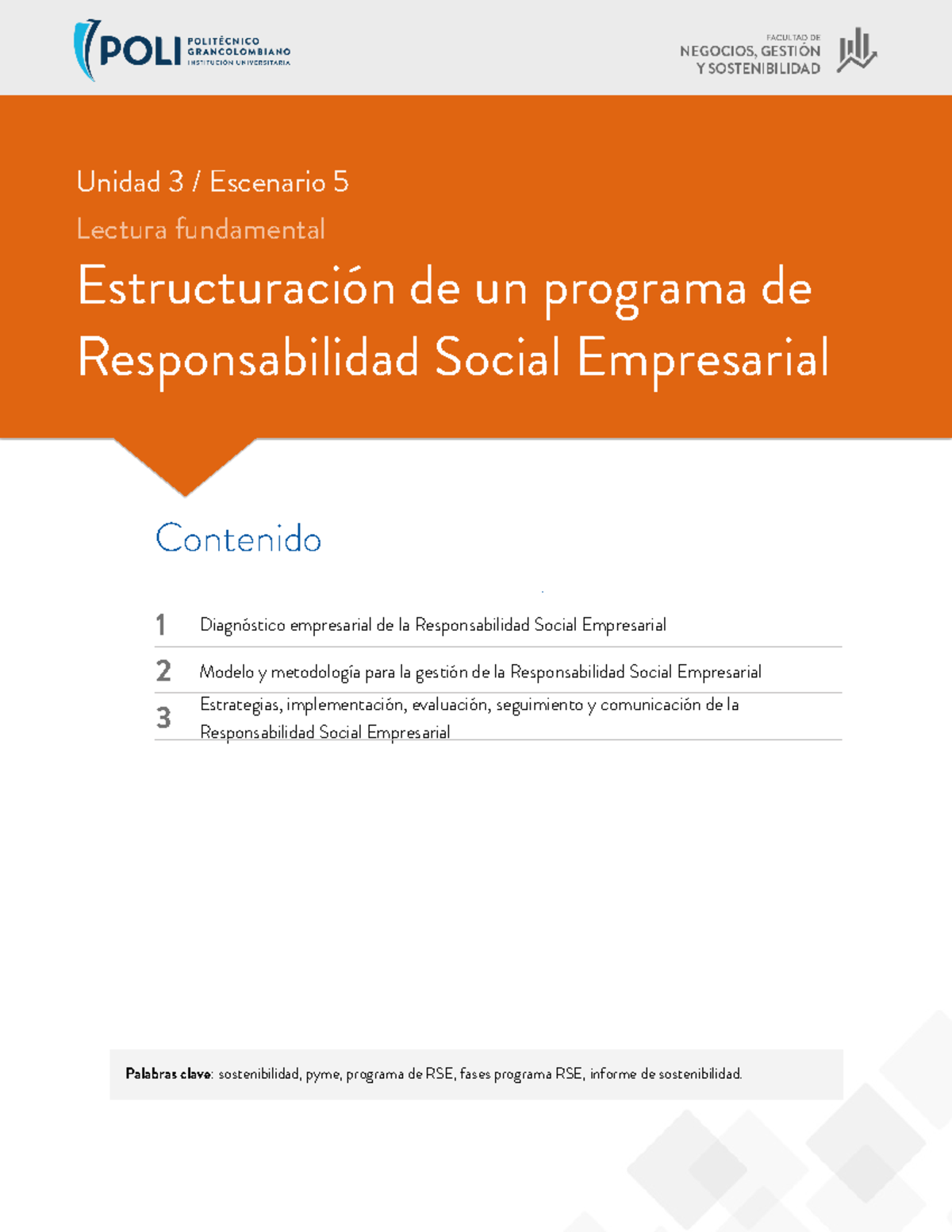 LECTURA FUNDAMENTAL 5 - Palabras clave: sostenibilidad, pyme, programa ...