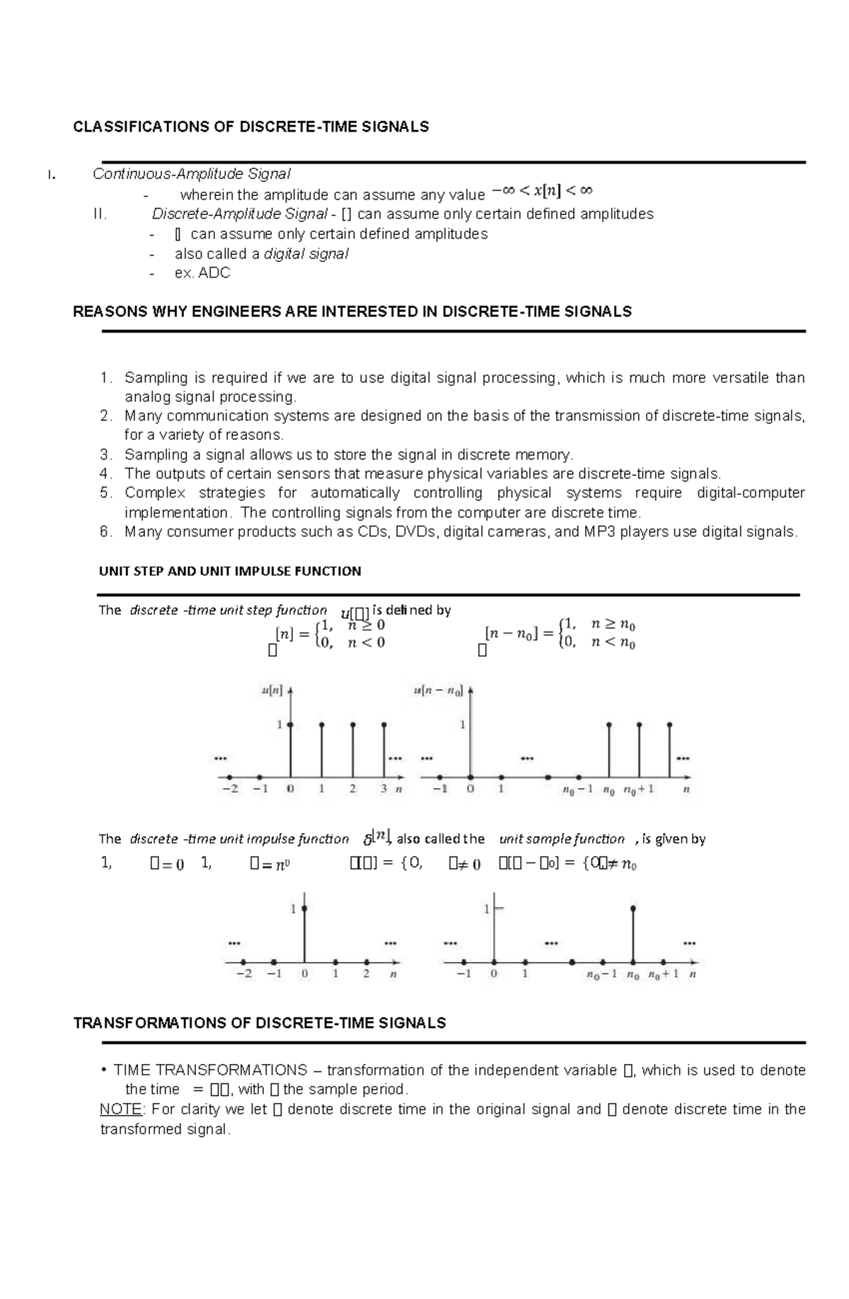 Electronics Signals, Spectra and Signal - CLASSIFICATIONS OF DISCRETE ...