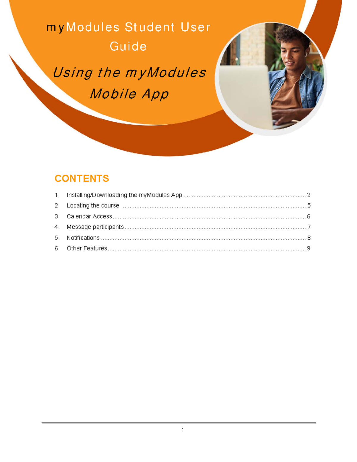 Using the my Modules Mobile App 3.0 Updated - CONTENTS Installing ...