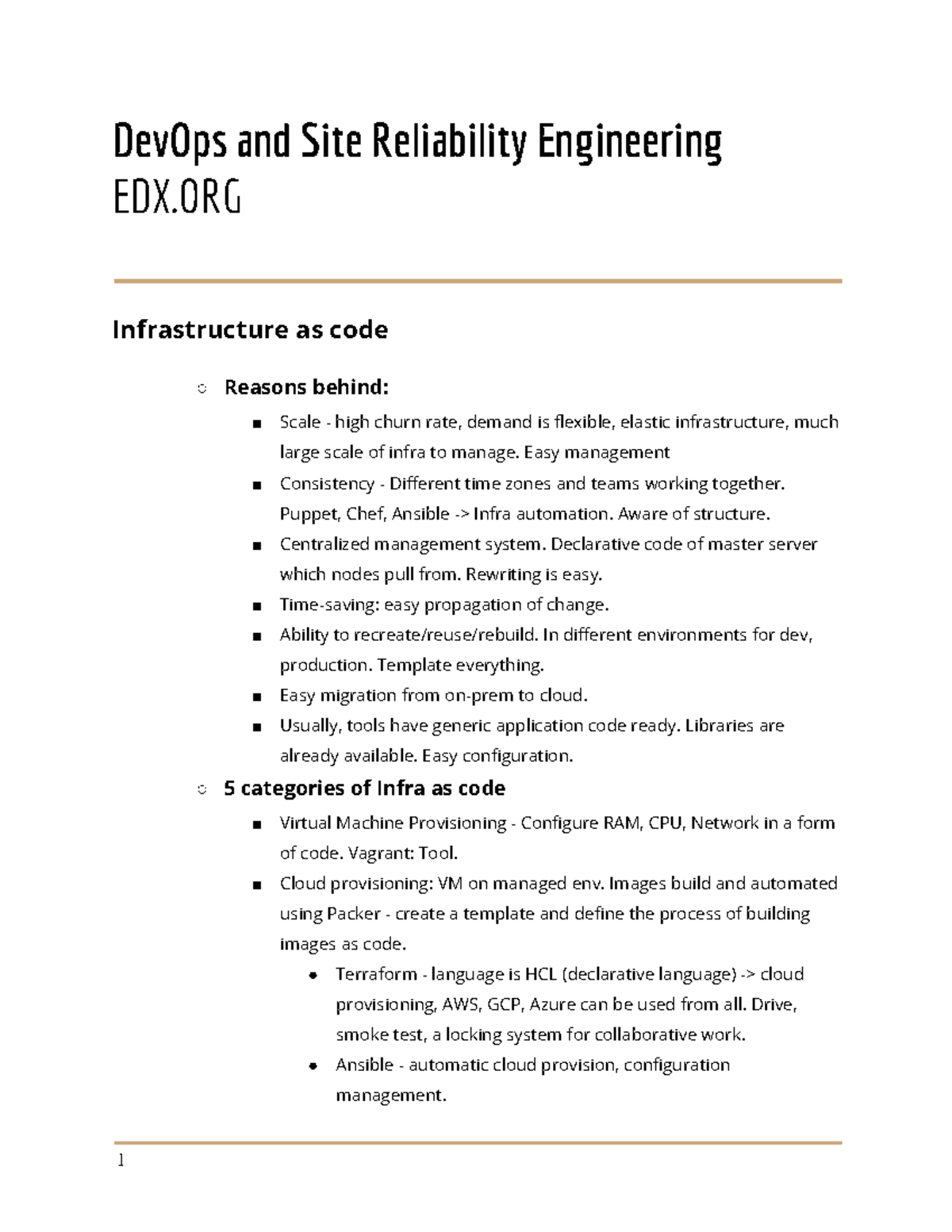 Devops Lecture Notes 45 Chapters Devops And Site Reliability Engineering Edx Infrastructure