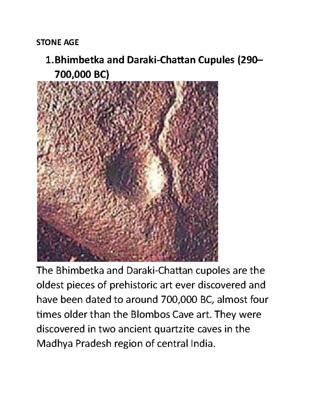 Stone AGE - BSIT - Studocu