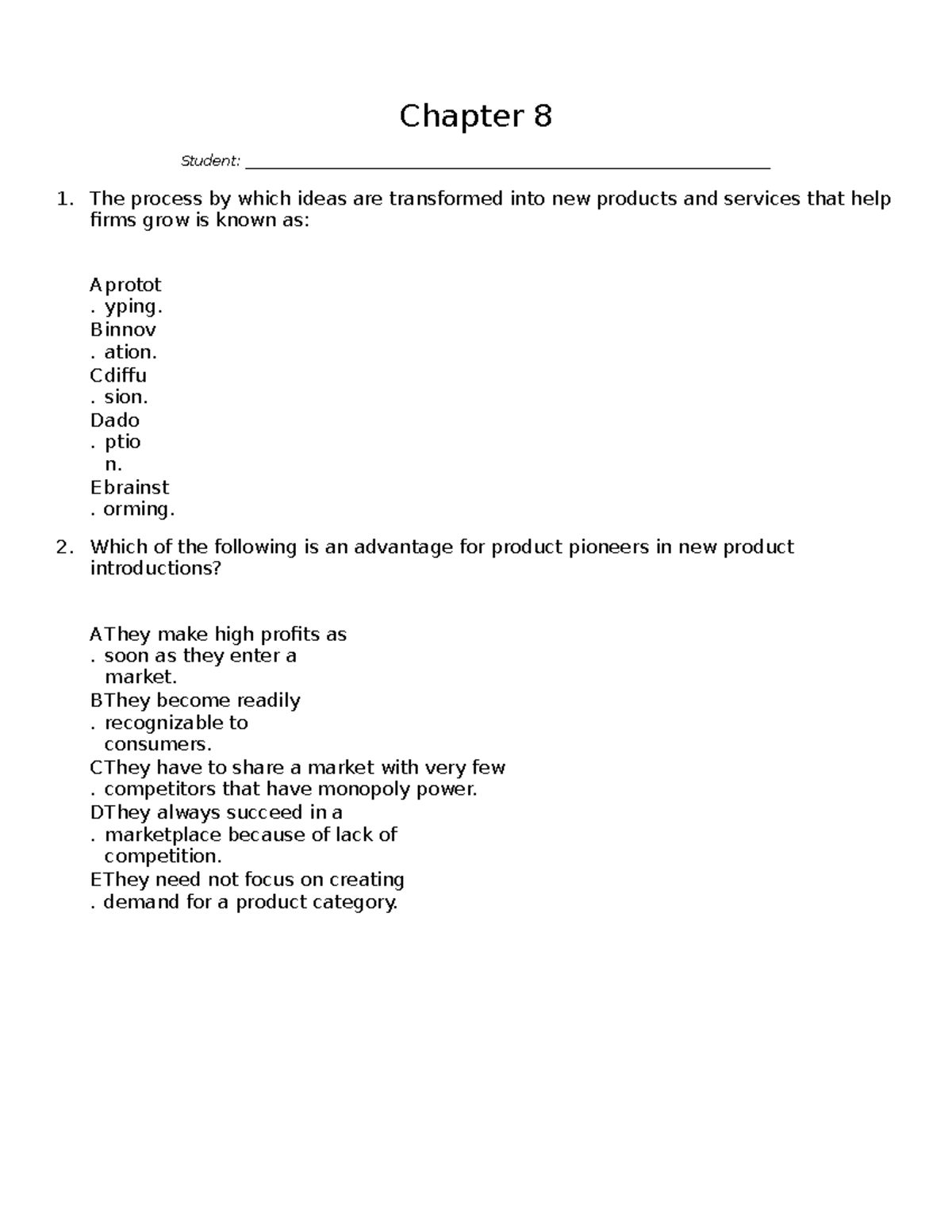 Exam 2018, questions and answers - Chapter 8 Student: - Studocu