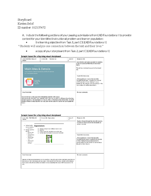 SGM1 Task 1 and 2 - SGM1 – Task 2: Storyboard February 29, 2024 LXD ...