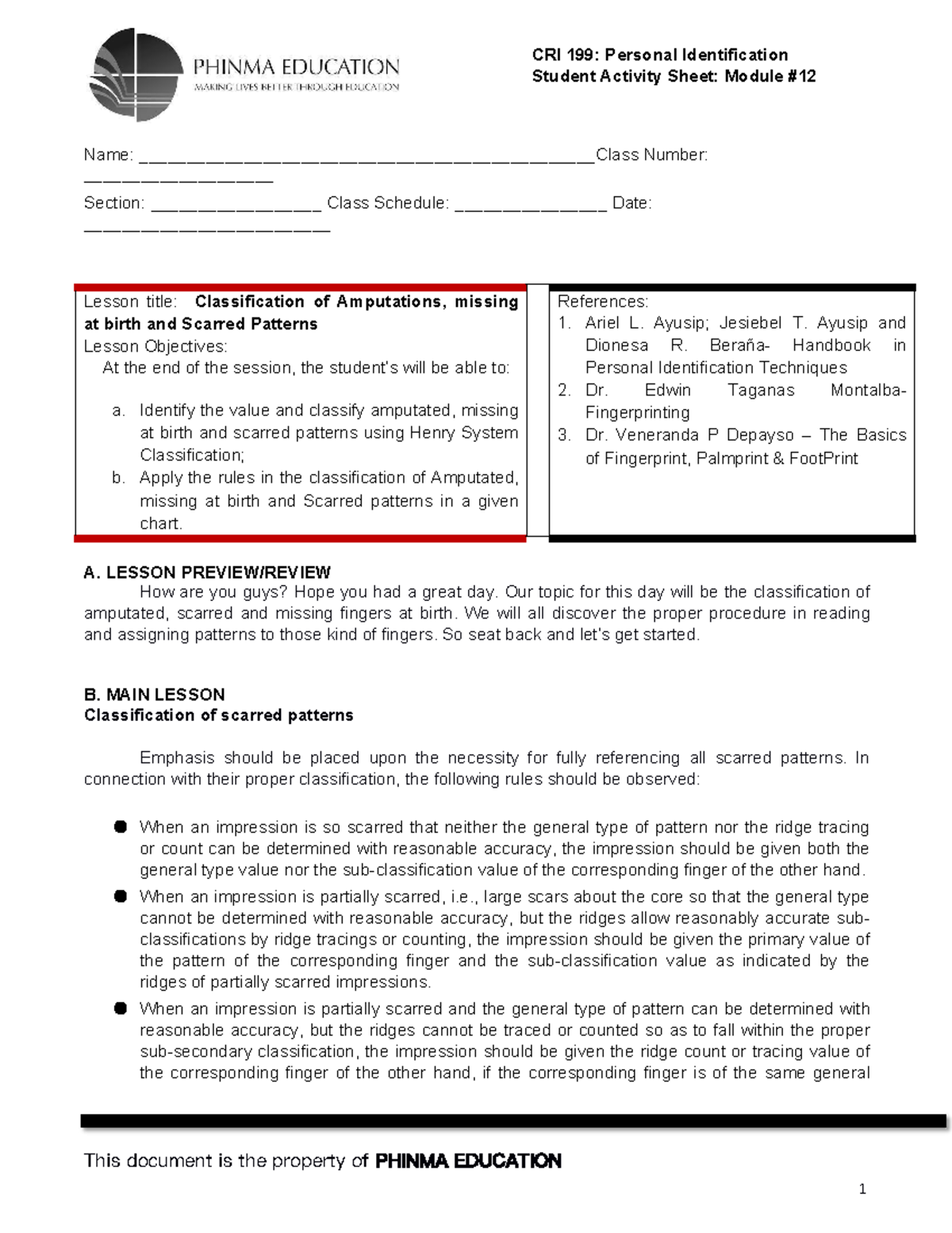 SAS #12 CRI 199 - This will serve as guide to students who are struggling answering their tasks ...