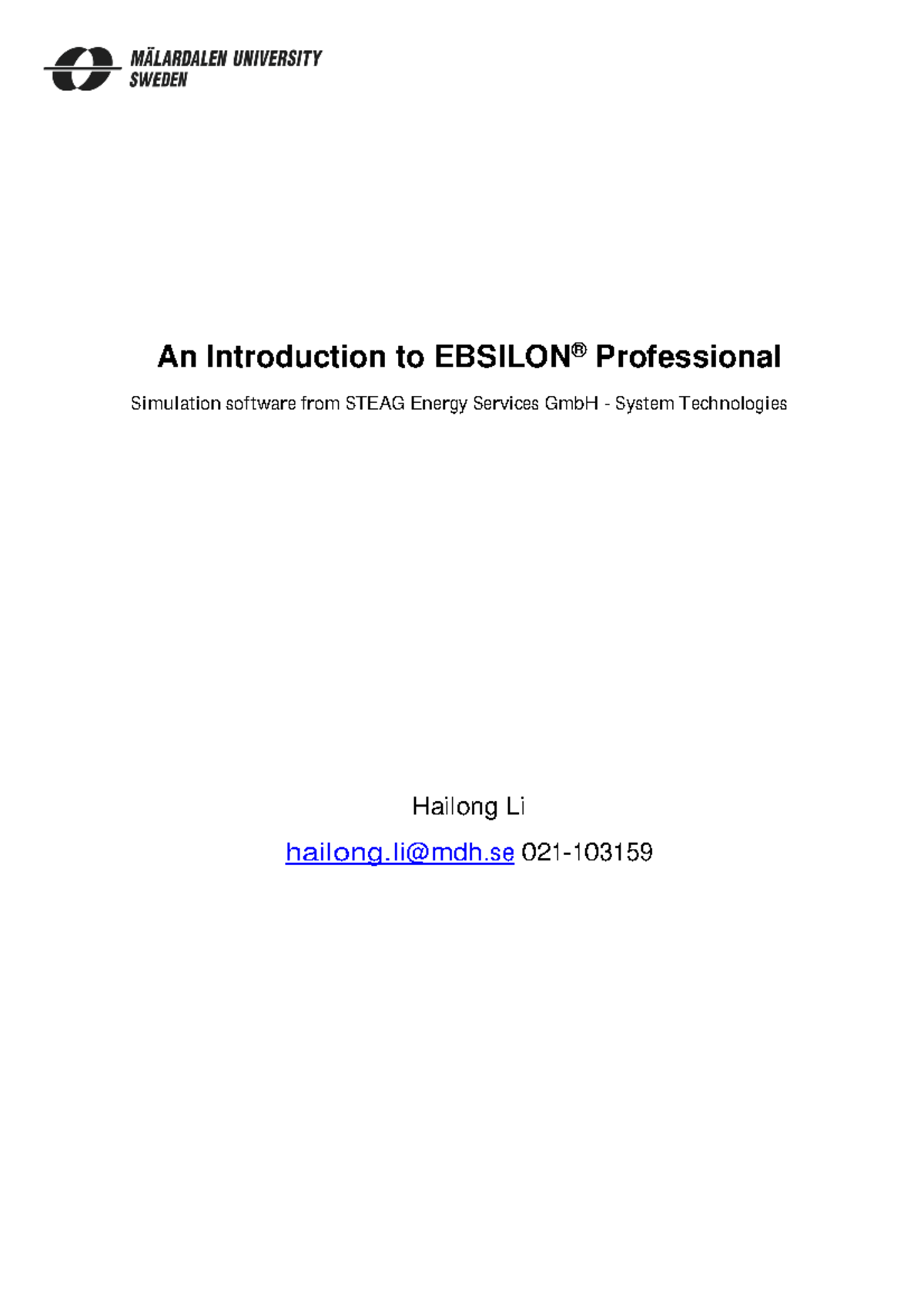 Ebsilon introduction - An Introduction to EBSILON® Professional Simulation software from STEAG ...