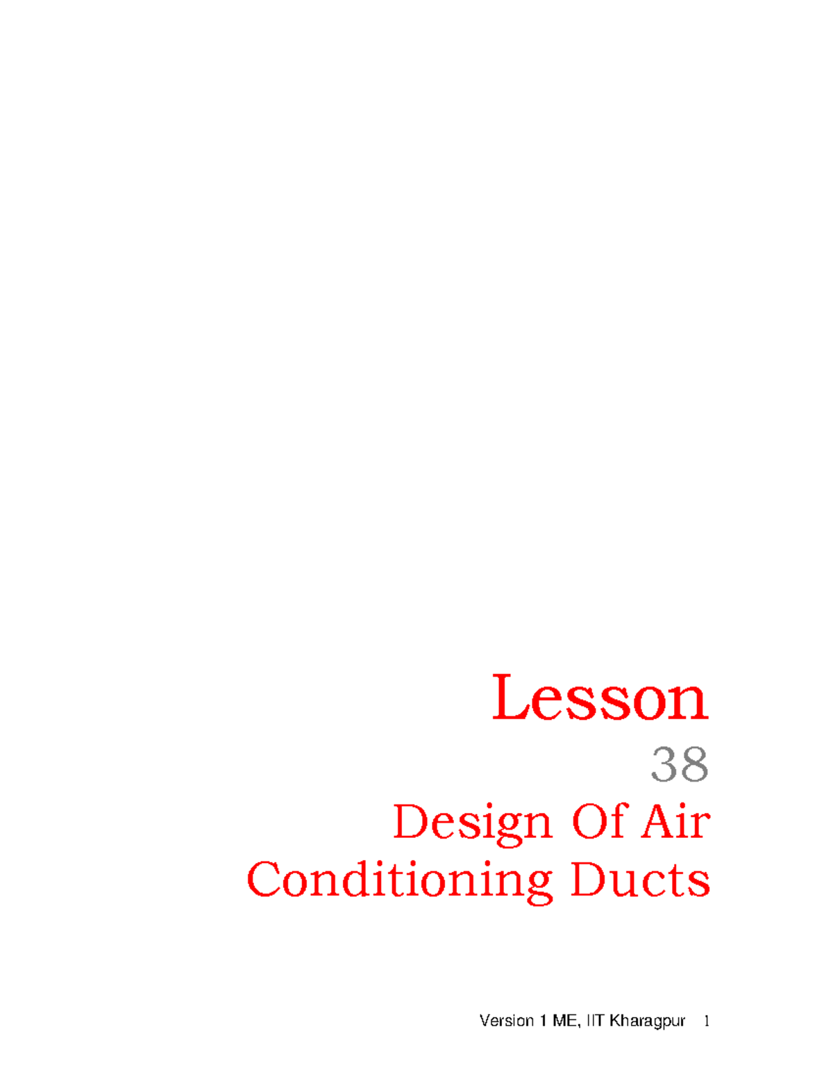 RAC Lecture 38 Design of Airconditioning Ducts - Lesson 38 Design Of ...