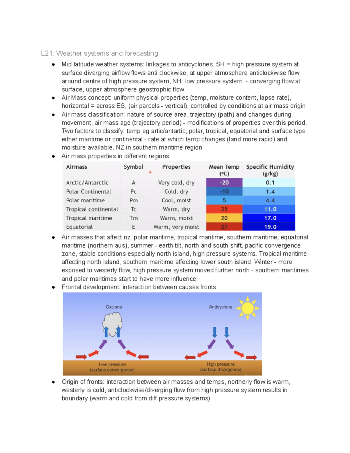 Lecture 21 Weather systems and forecasting - L21: Weather systems and ...