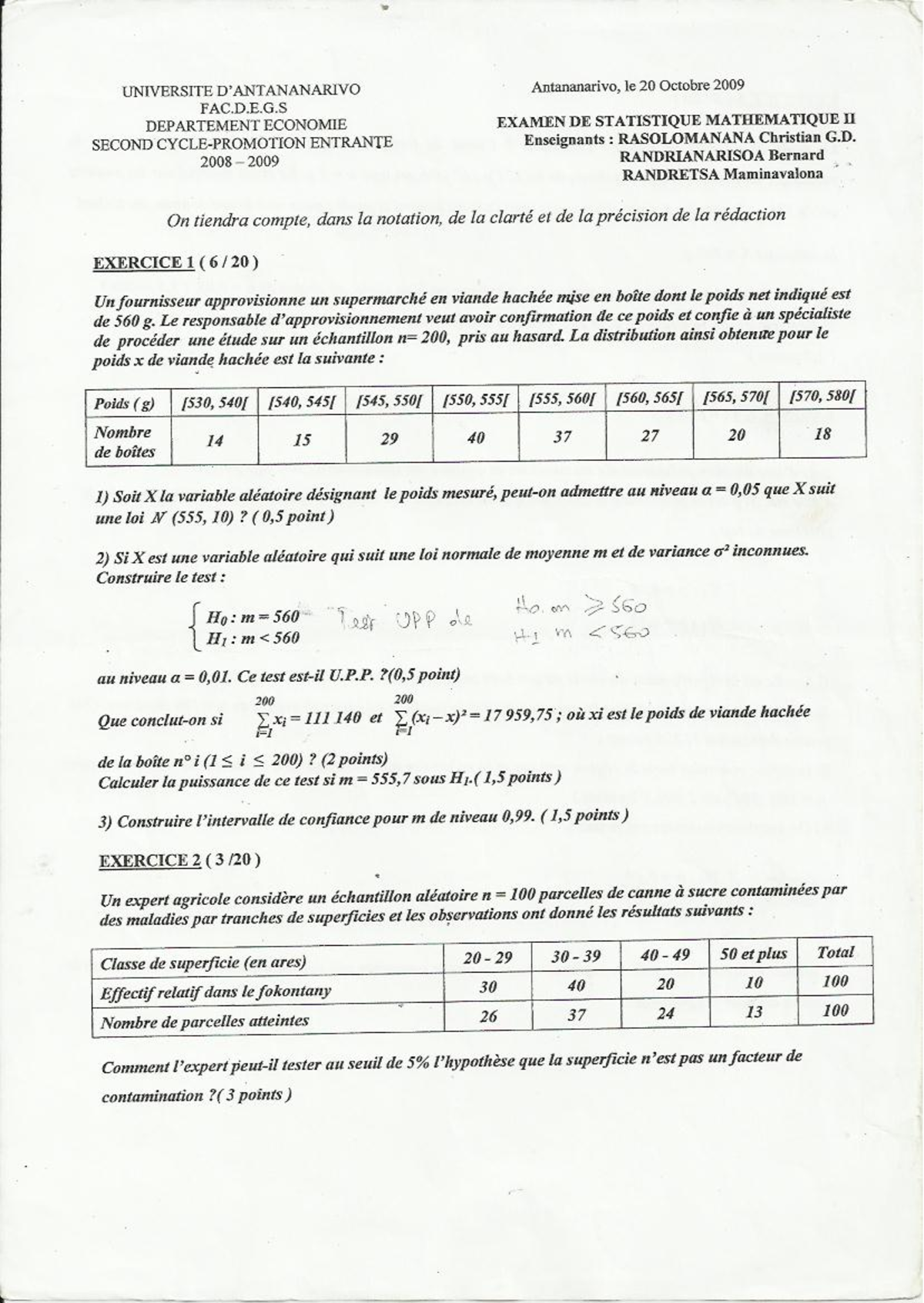 Stat-math 4 - Cours et exercice - Statistiques - Studocu