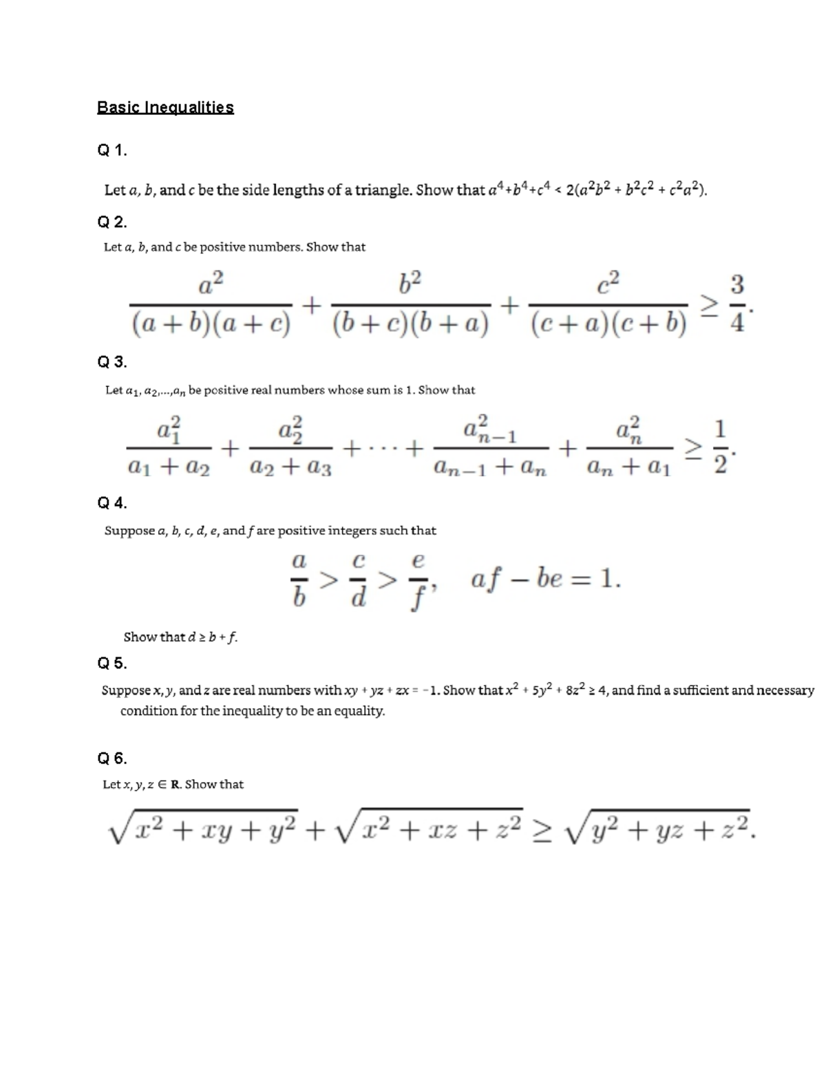 MOTC+Assignment++-+Basic+Inequalities - University mathematics I ...