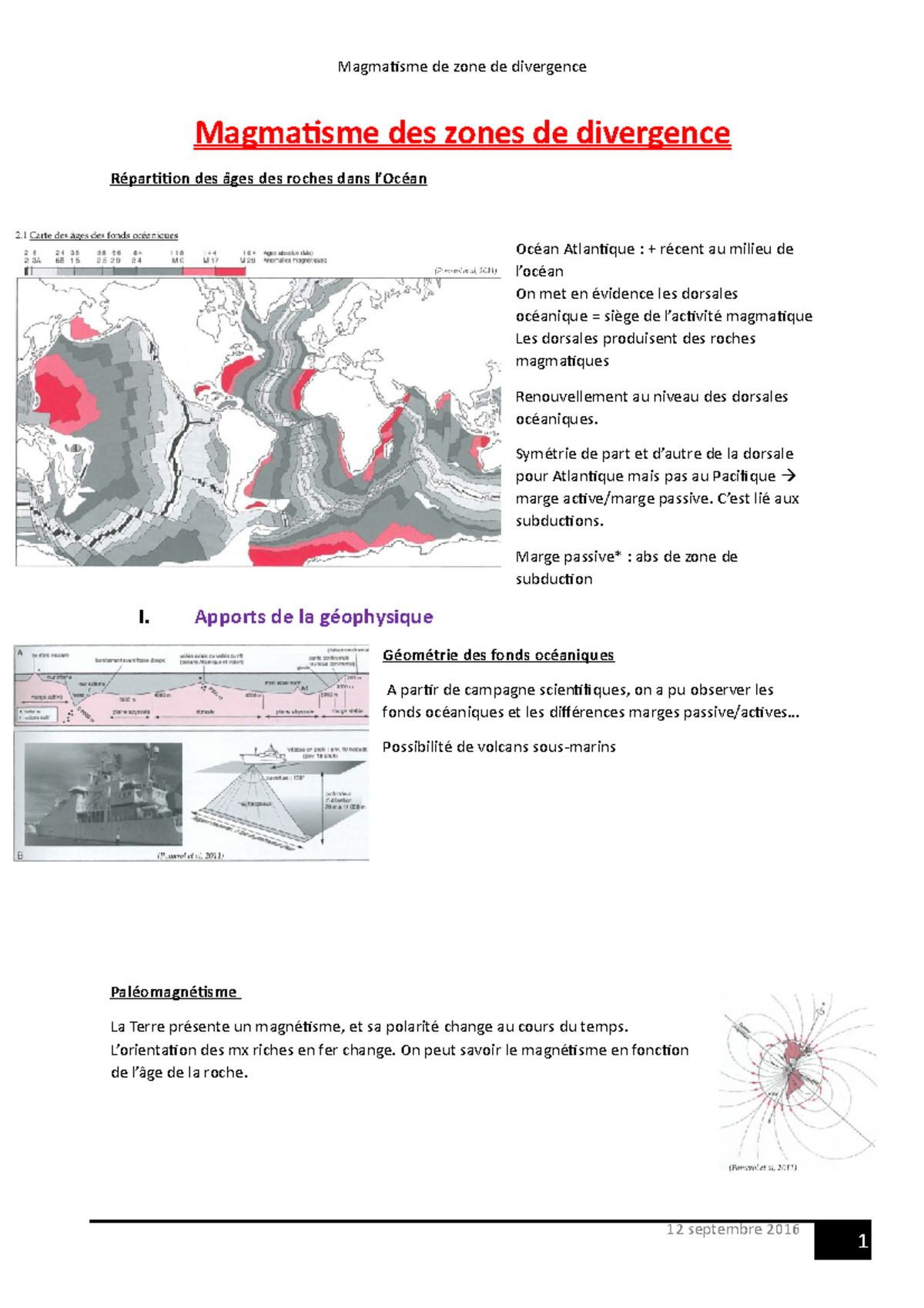 Chapitre 2 - Magmatisme des zones de divergence - Magmatisme de zone de divergence Magmatisme ...