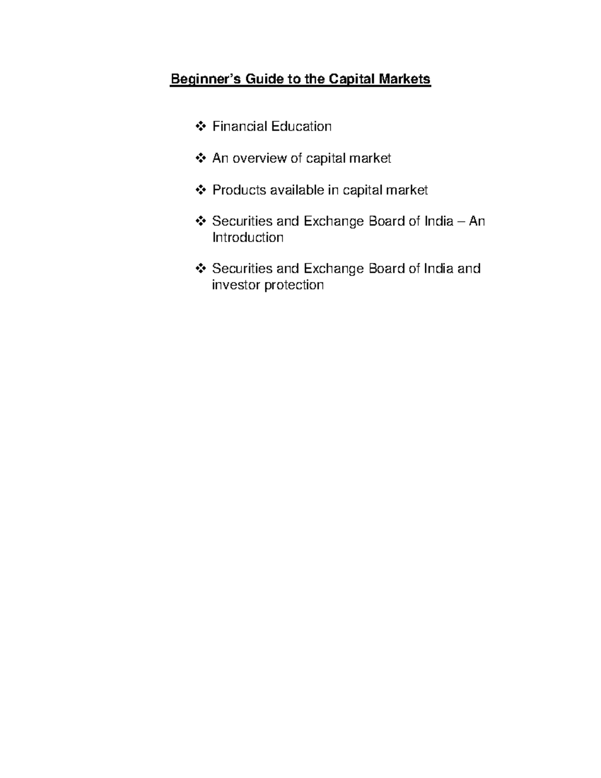 Capital Market 2 - Teacher Lecture - Beginner’s Guide to the Capital ...