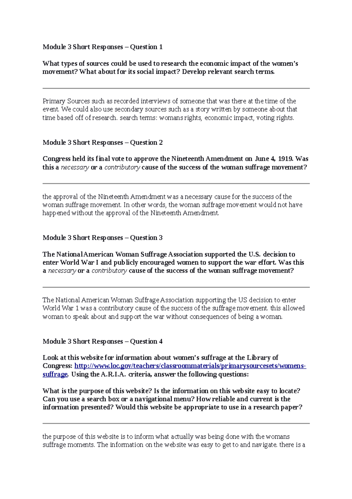 His200 module 3 template complete - Module 3 Short Responses – Question ...