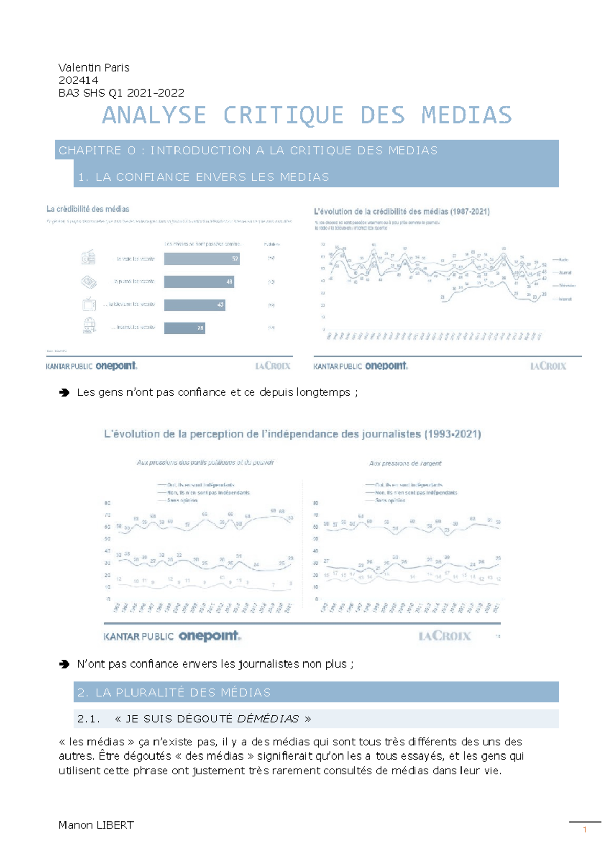 Analyse critique des médias - 202414 BA3 SHS Q1 2021- ANALYSE CRITIQUE ...
