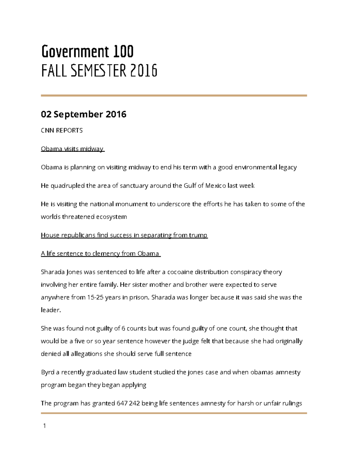 GOV100 9 2 16 - American Government Notes - Government 100 FALL ...