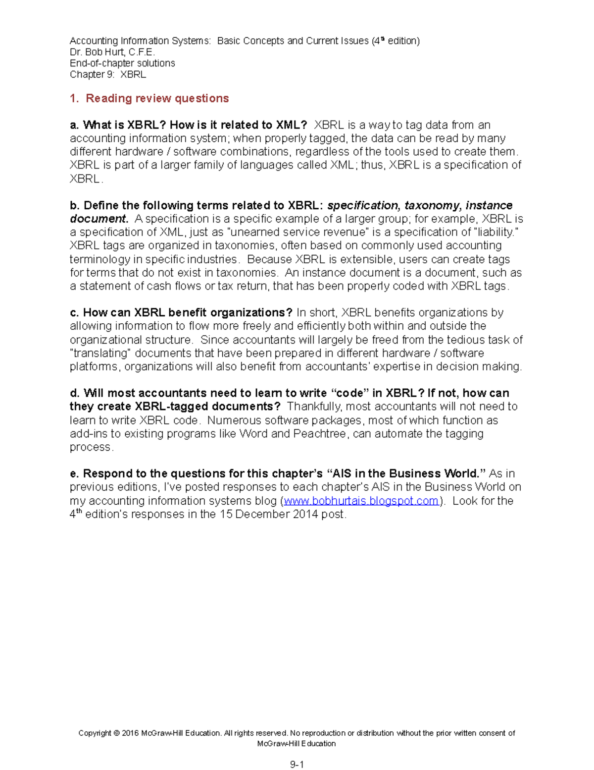 Chapter 9 Solution Manual Accounting Information Systems Basic Concepts And Current Issues 4