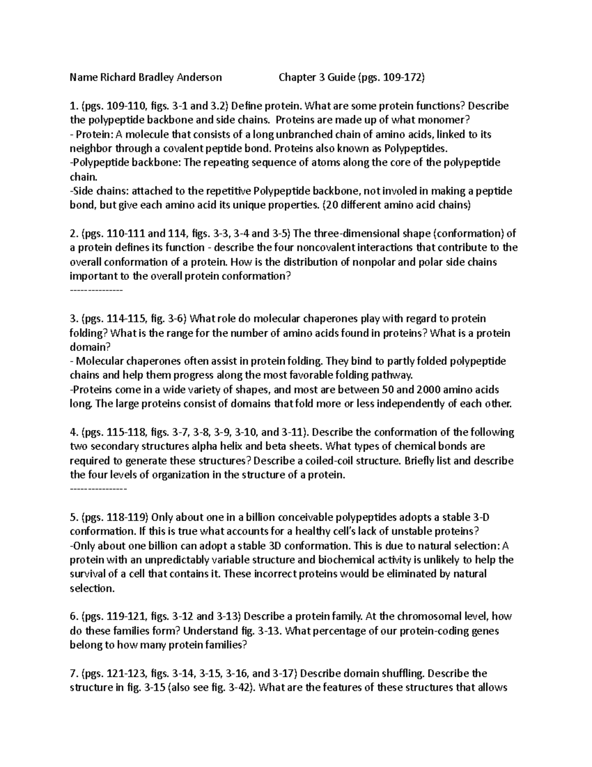 Chaper 3 notes ppt - Name Richard Bradley Anderson Chapter 3 Guide (pgs ...