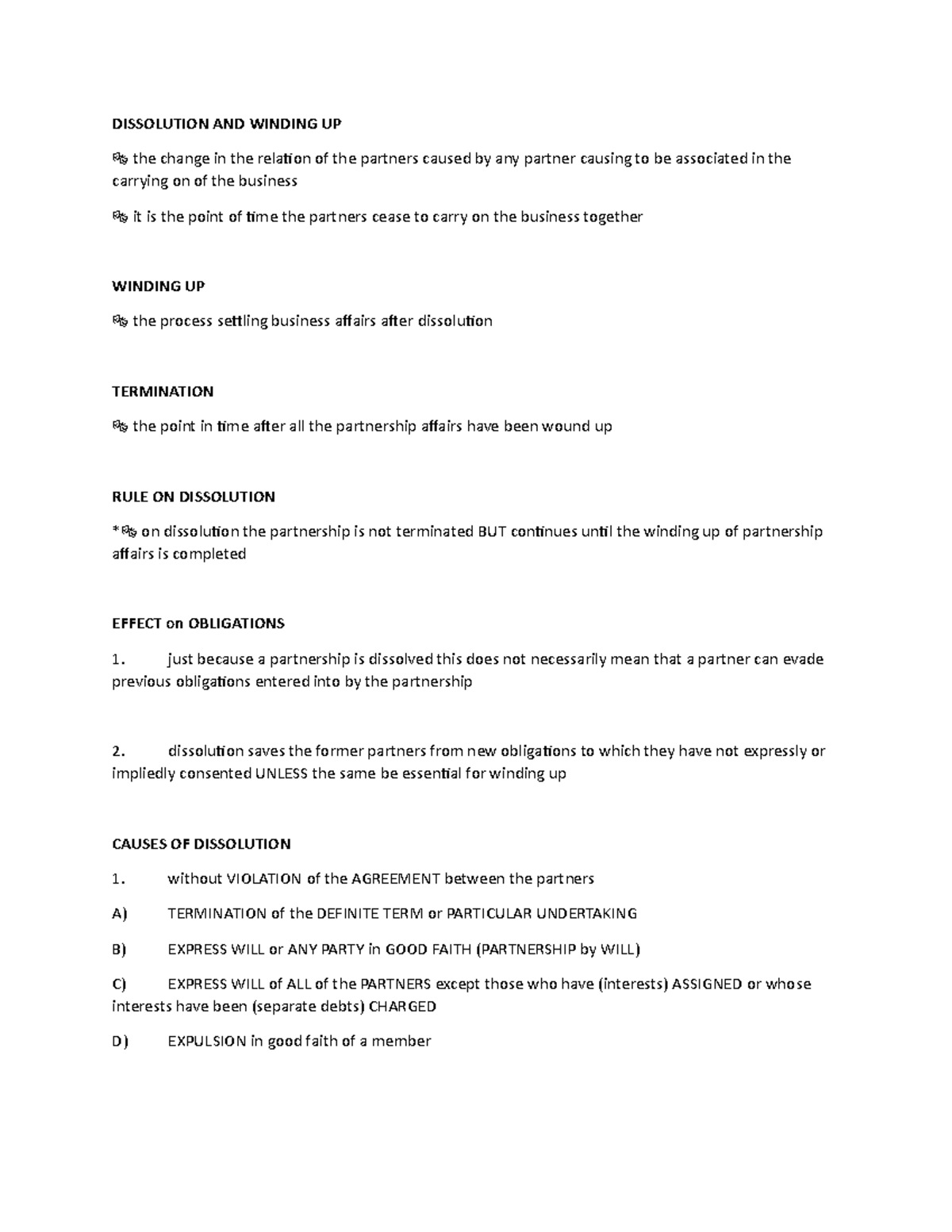 Dissolution AND Winding UP Business Laws and Regulations - DISSOLUTION ...