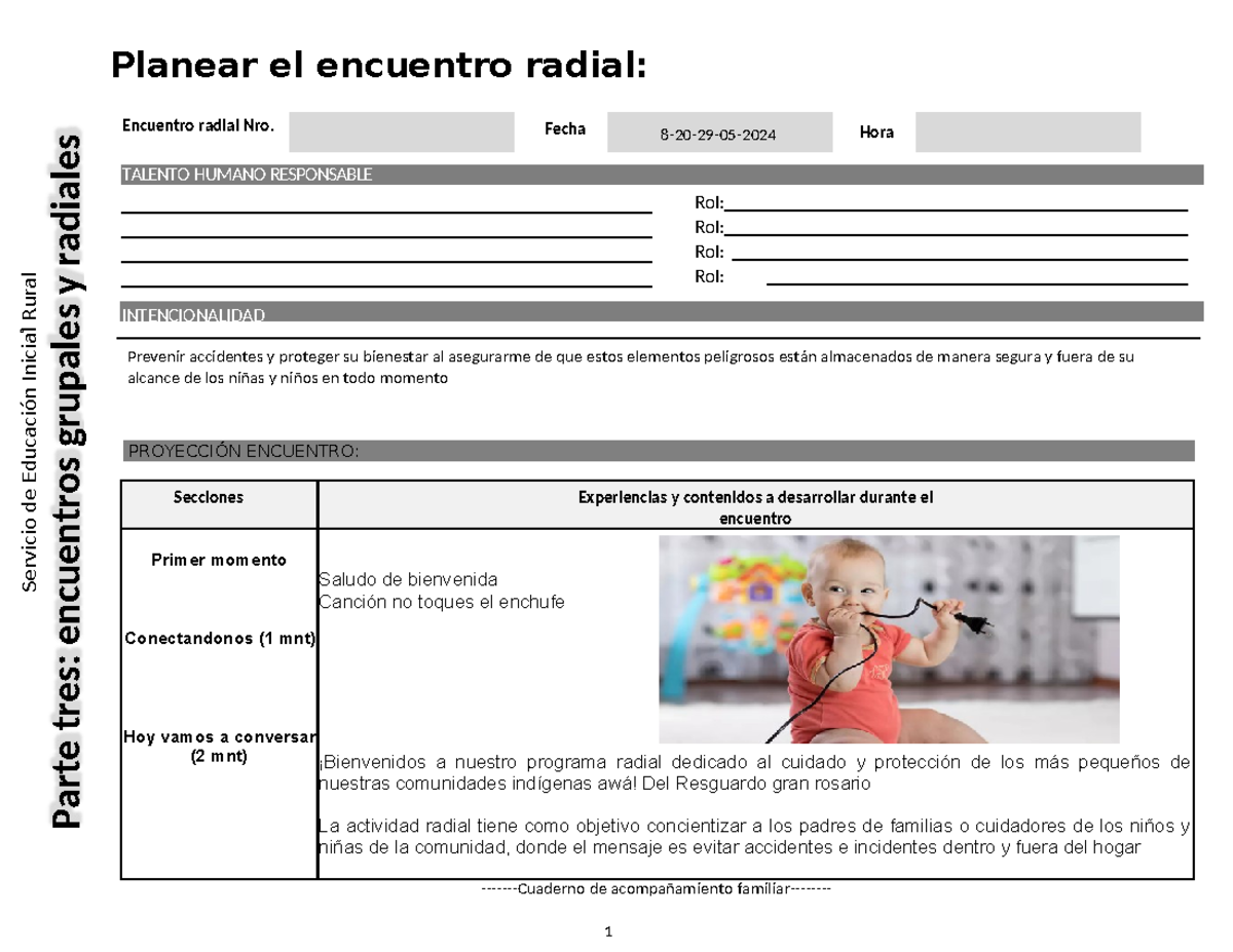 Planeacion Encuentro Radial MAYO, Contrato 139 Abril 2024 -Cuaderno de ...