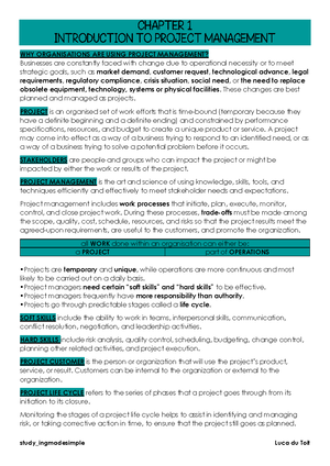 Chapter 2 Project Identification AND Selection - CHAPTER 2 PROJECT IDENTIFICATION AND SELECTION ...