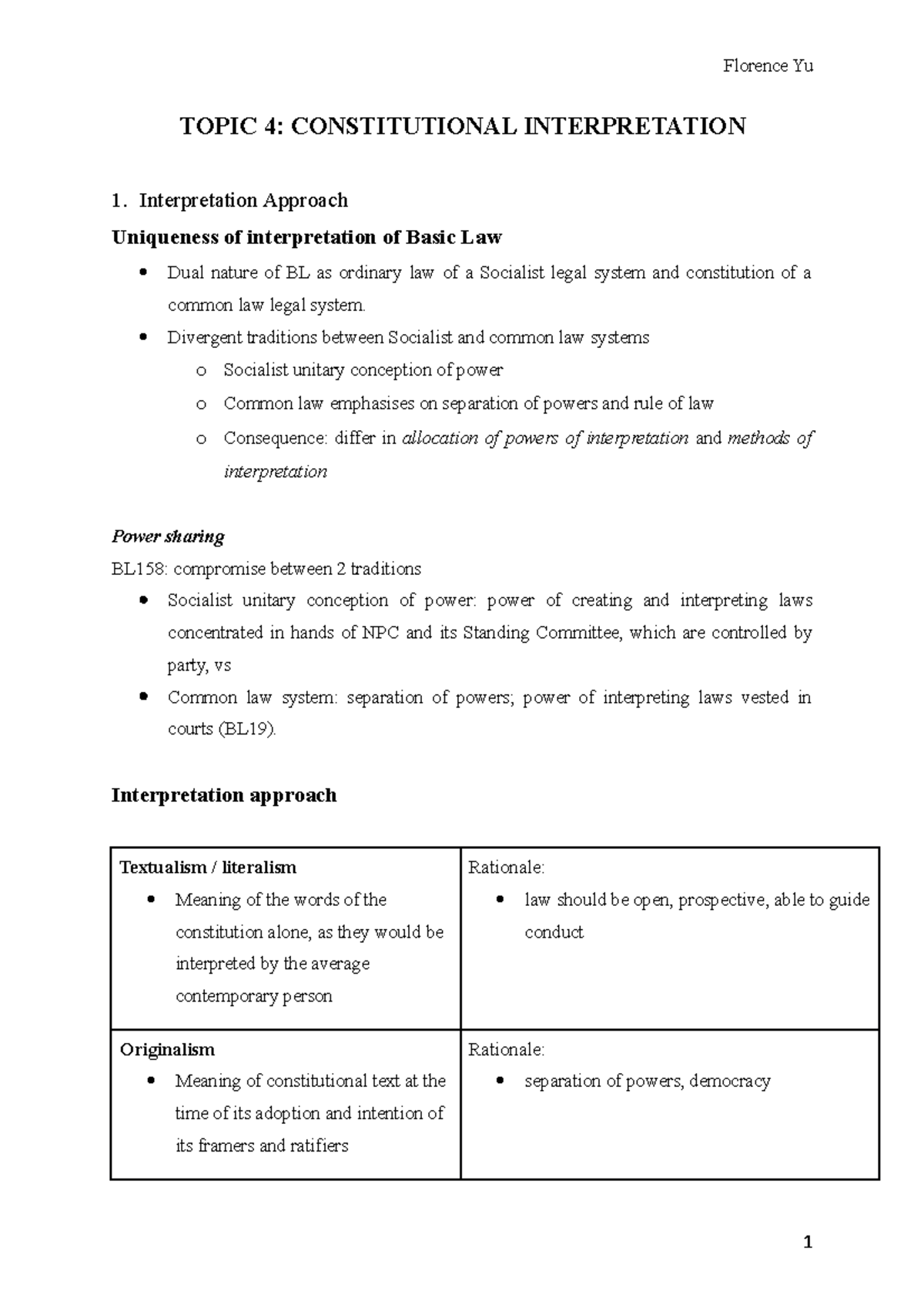 T4 Constitutional Interpretation - Florence Yu TOPIC 4: CONSTITUTIONAL ...