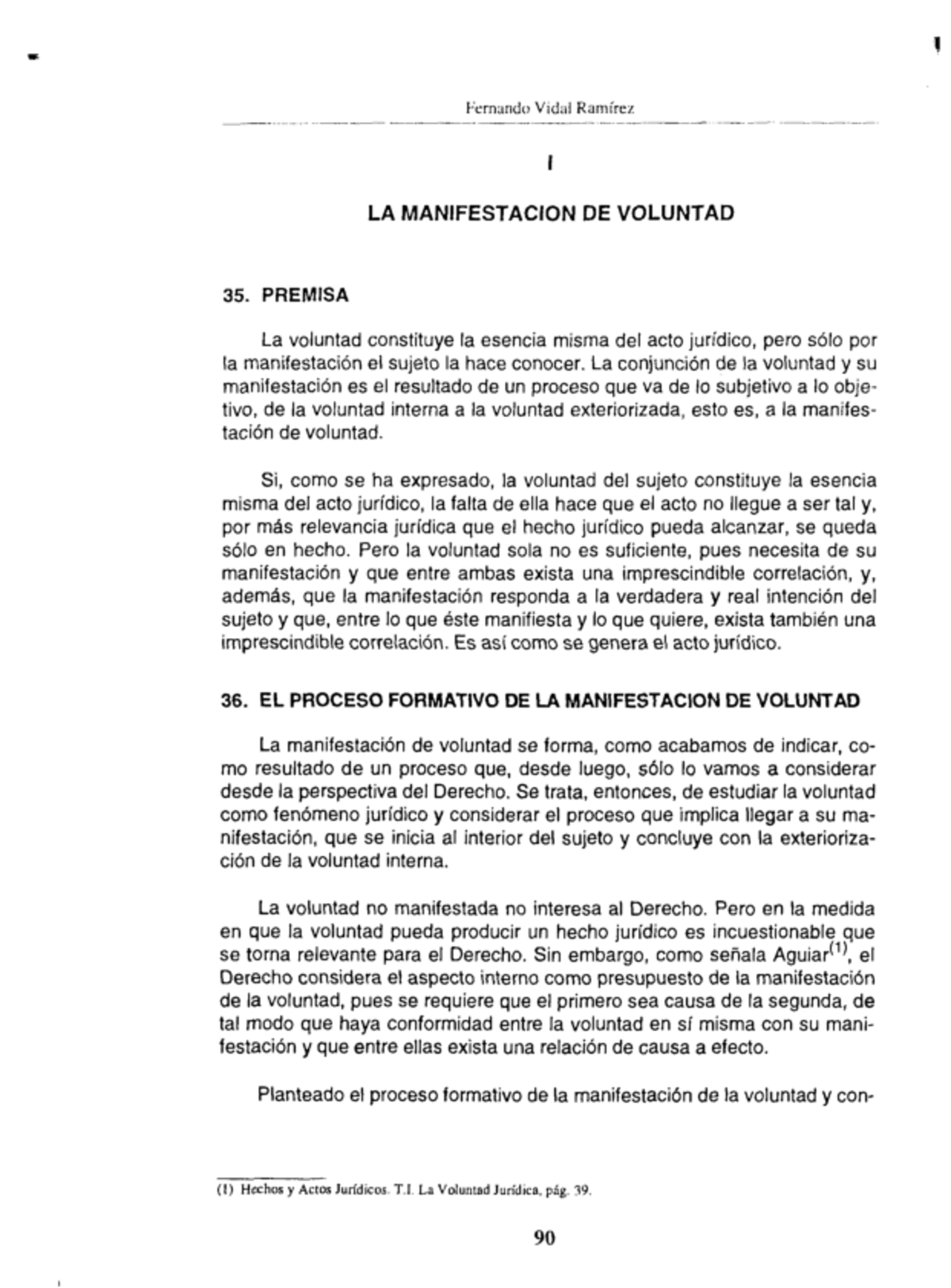 Acto jurídico(manifestación de voluntad)Fernando Vidal Ramirez - 1 F ...